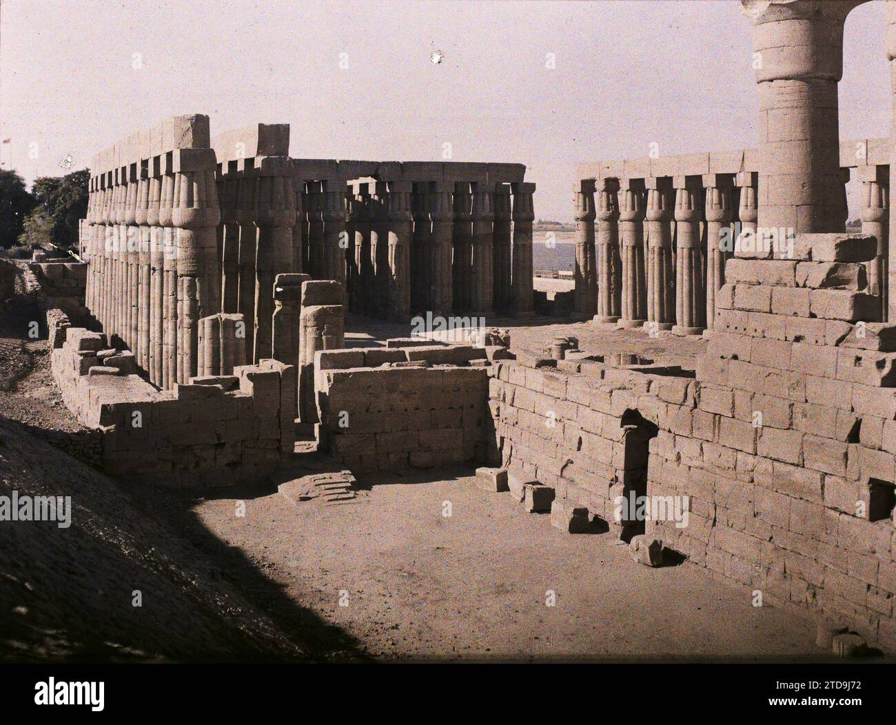 Louqsor, Egypt, Africa Solar Court of Amenophis III, Habitat ...