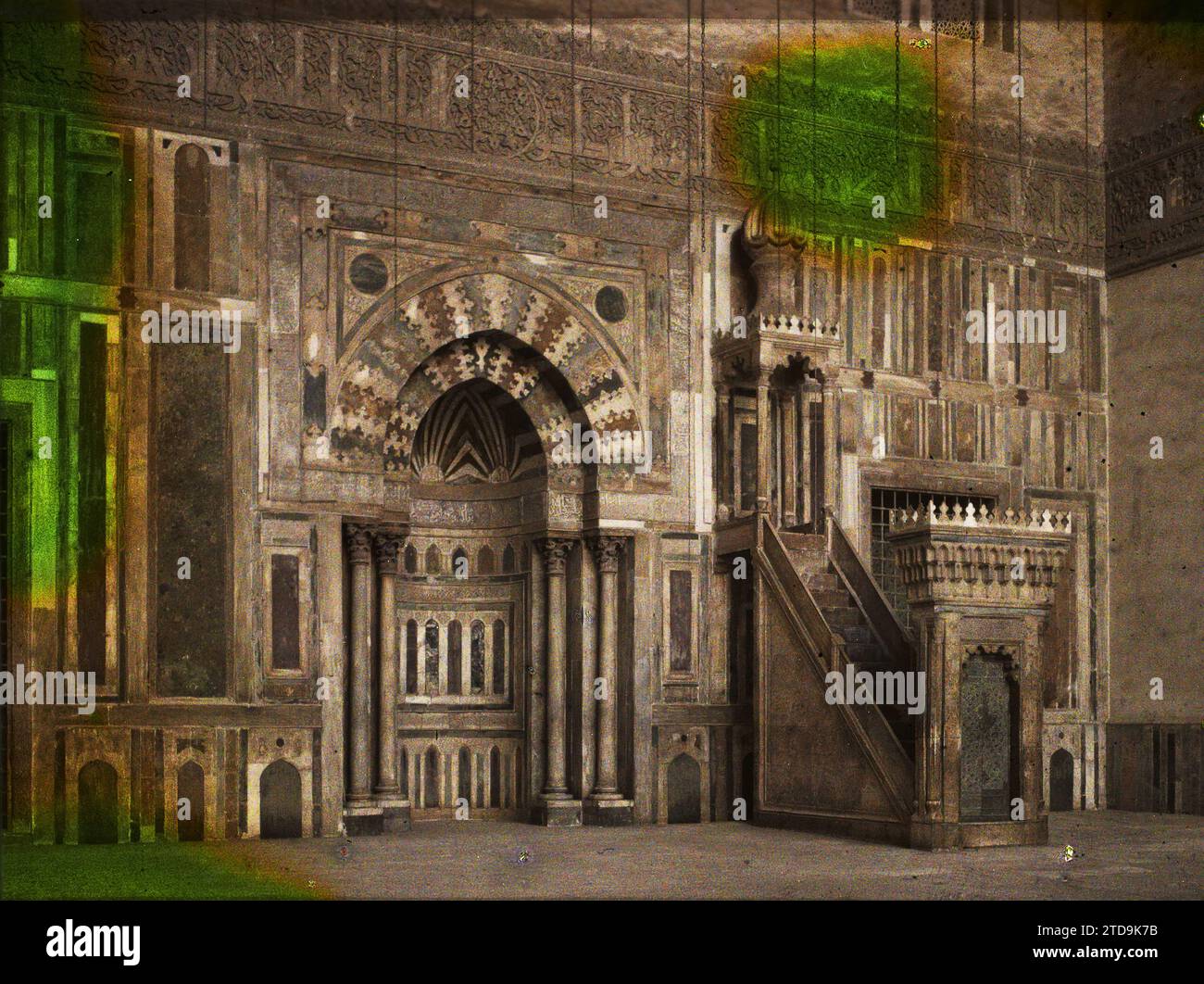 Cairo, Egypt, Africa Mihrab of the Sultan Hassan Mosque, Housing ...