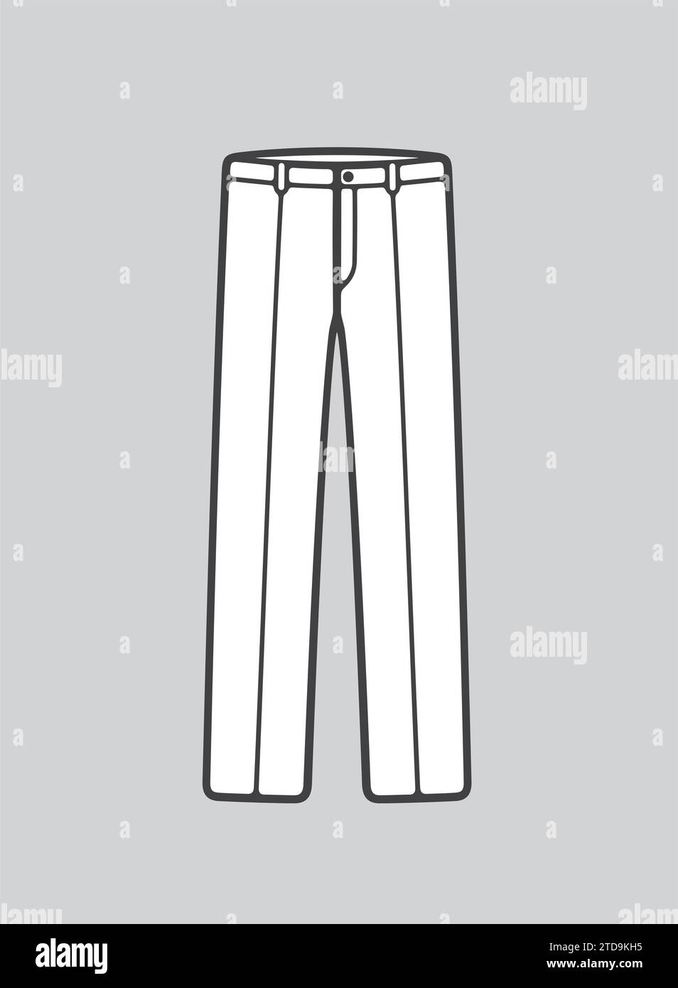 Men's business trousers line icon on a background. Vector illustration ...