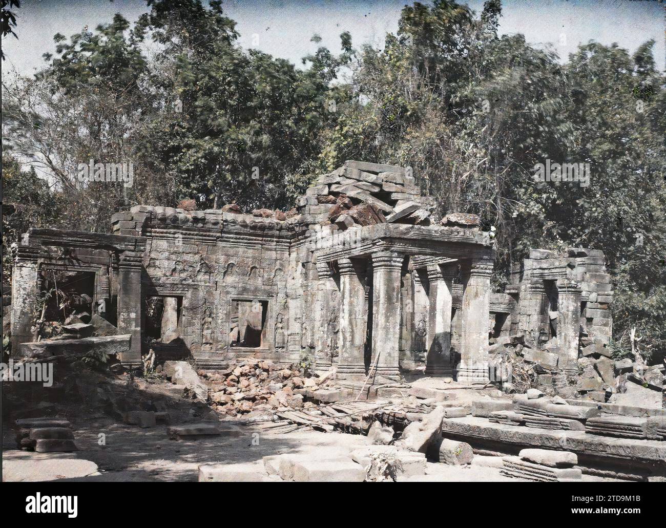 Angkor, Cambodia, Indochina Ruined building of the temple of Banteay ...