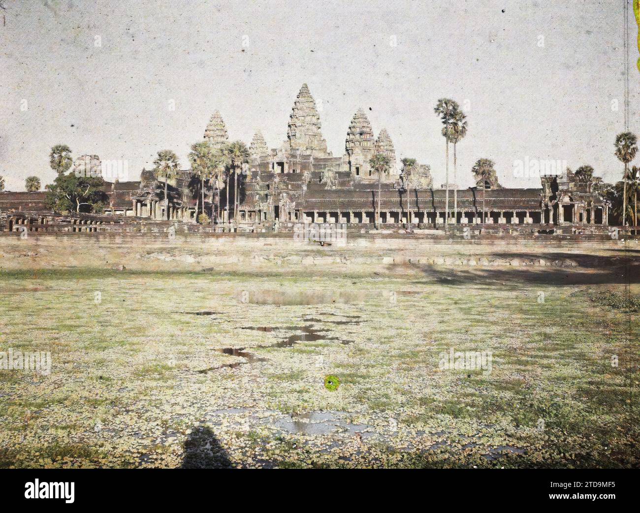 Angkor, Cambodia, Indochina The three-level pyramid forming the temple ...