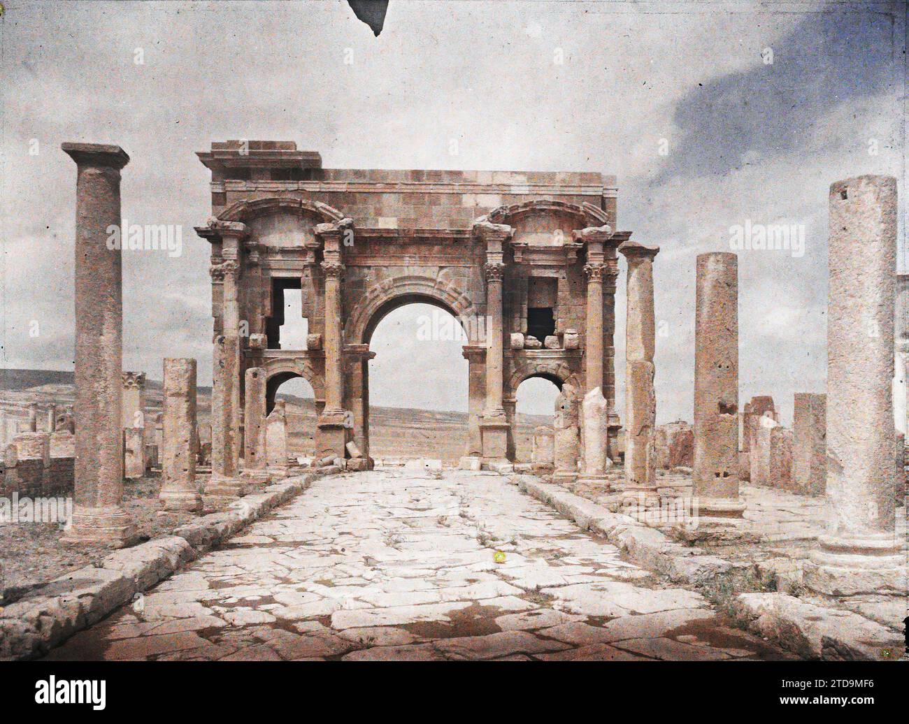 Archaeological vestige public civil architecture column door arc hi-res ...