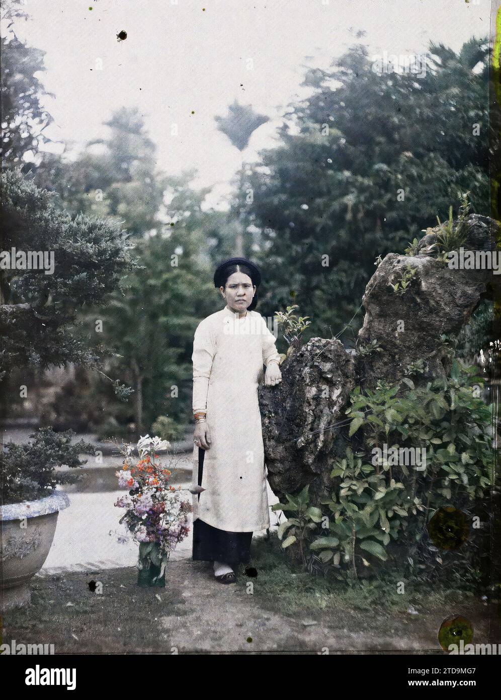 Tonkin, Indochina A young woman, Human beings, Clothing, Habitat ...