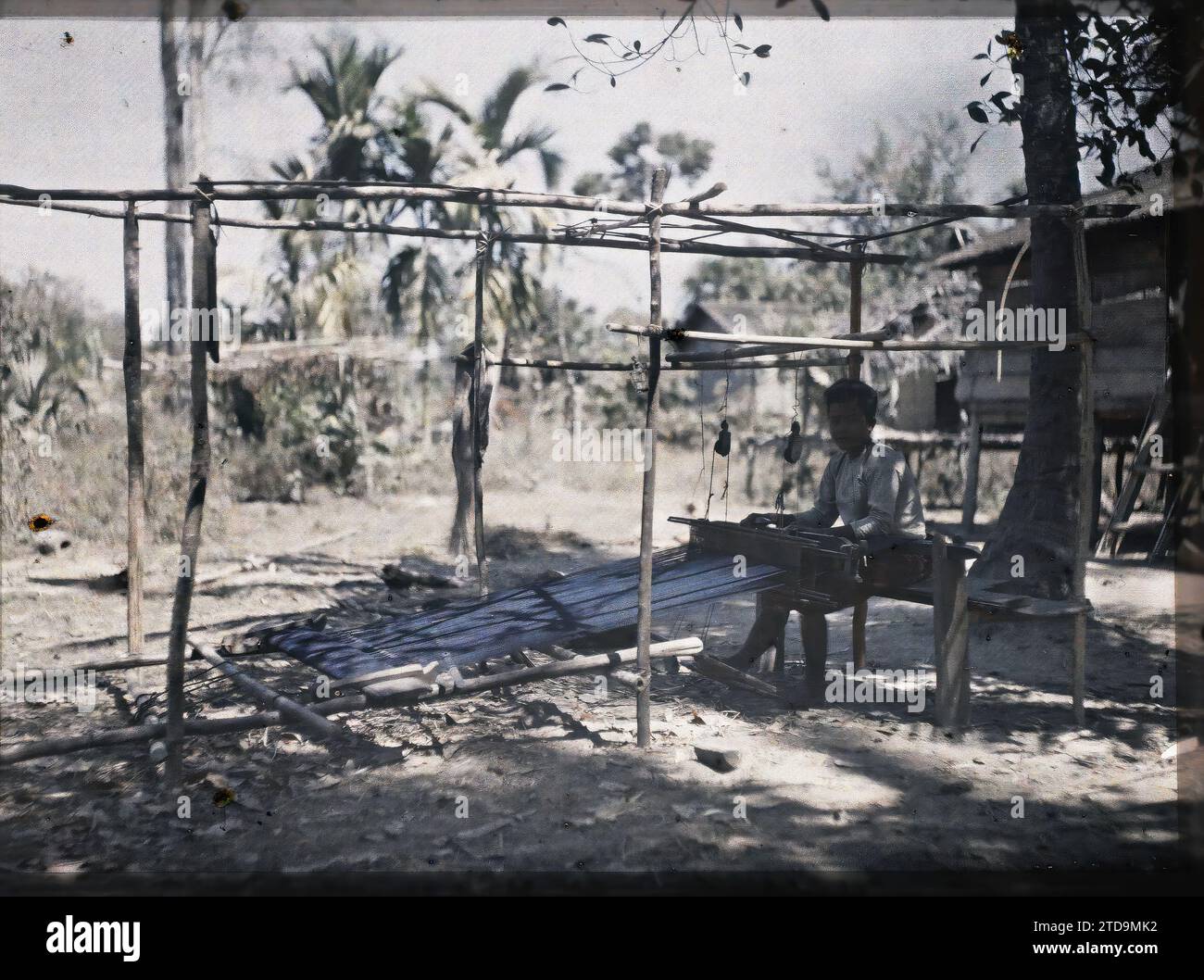 Cambodia, Indochina The loom, Human beings, Clothing, Housing ...