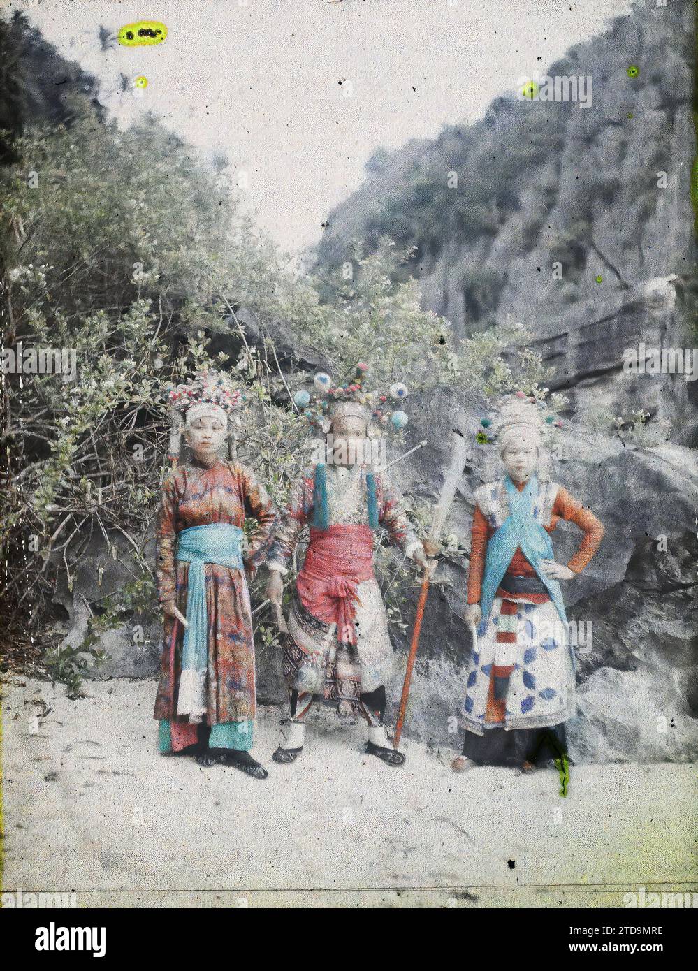Ha-long Bay, Tonkin, Indochina Three Saigon Theater actors posing at ...