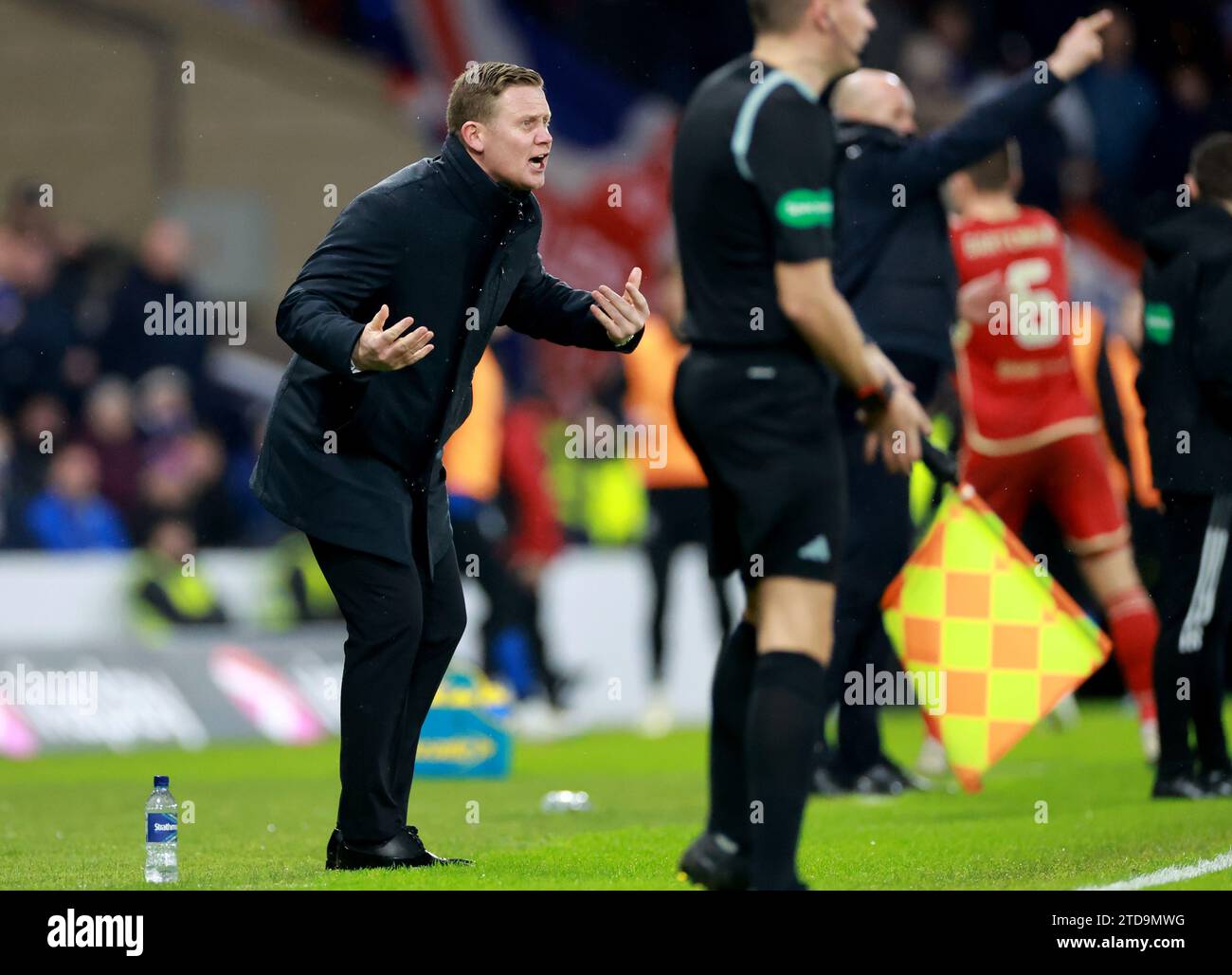 Aberdeen manager Barry Robson during the Viaplay Cup final at Hampden Park, Glasgow. Picture ...