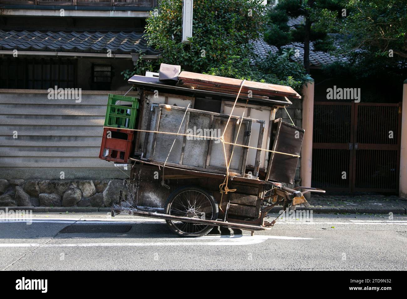 Yatay Cart on a street in Fukuoka, Japan. A Yatai is a small, mobile ...