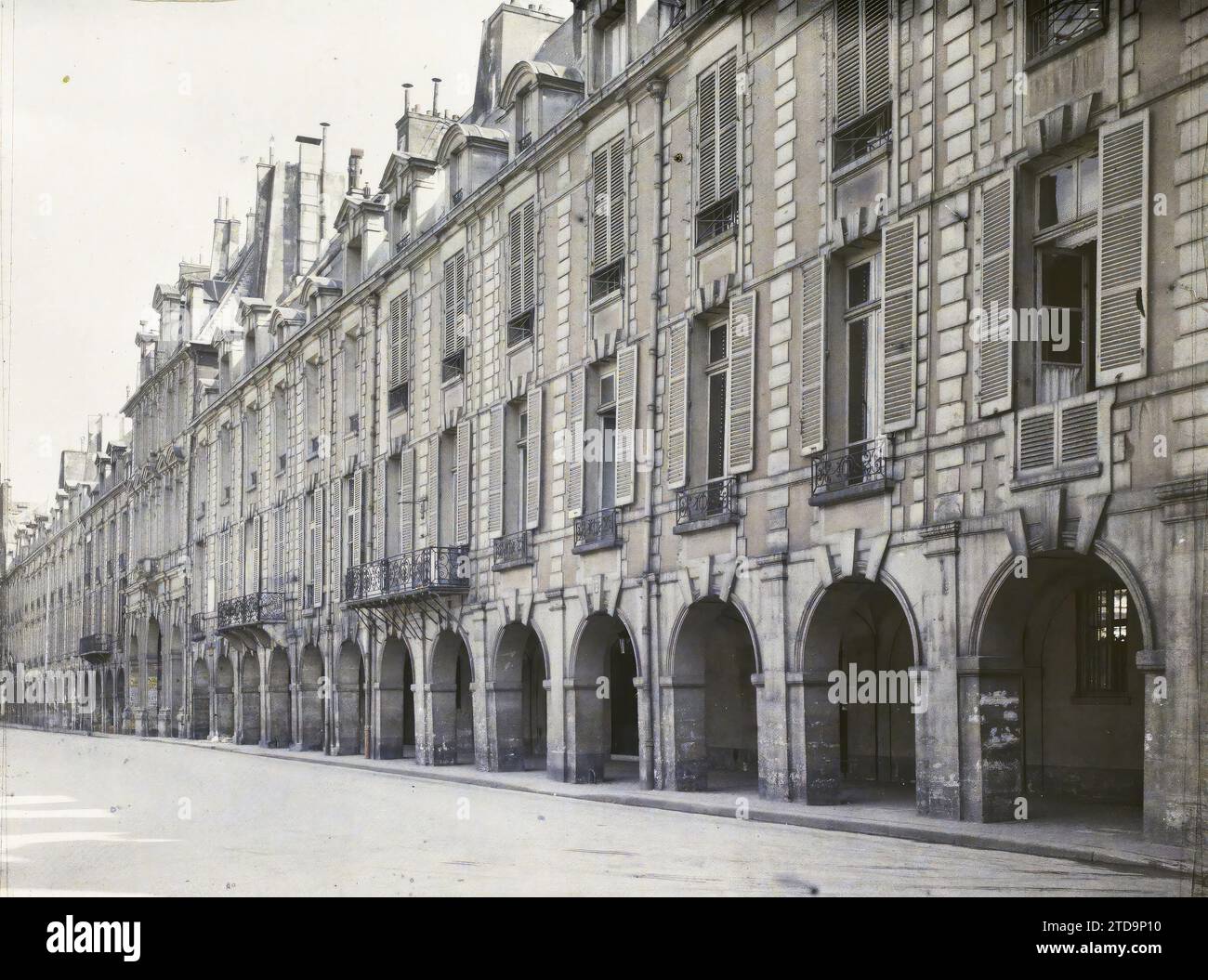 Paris (IVe arr.), France One side of Place des Vosges, Art, Balcony ...