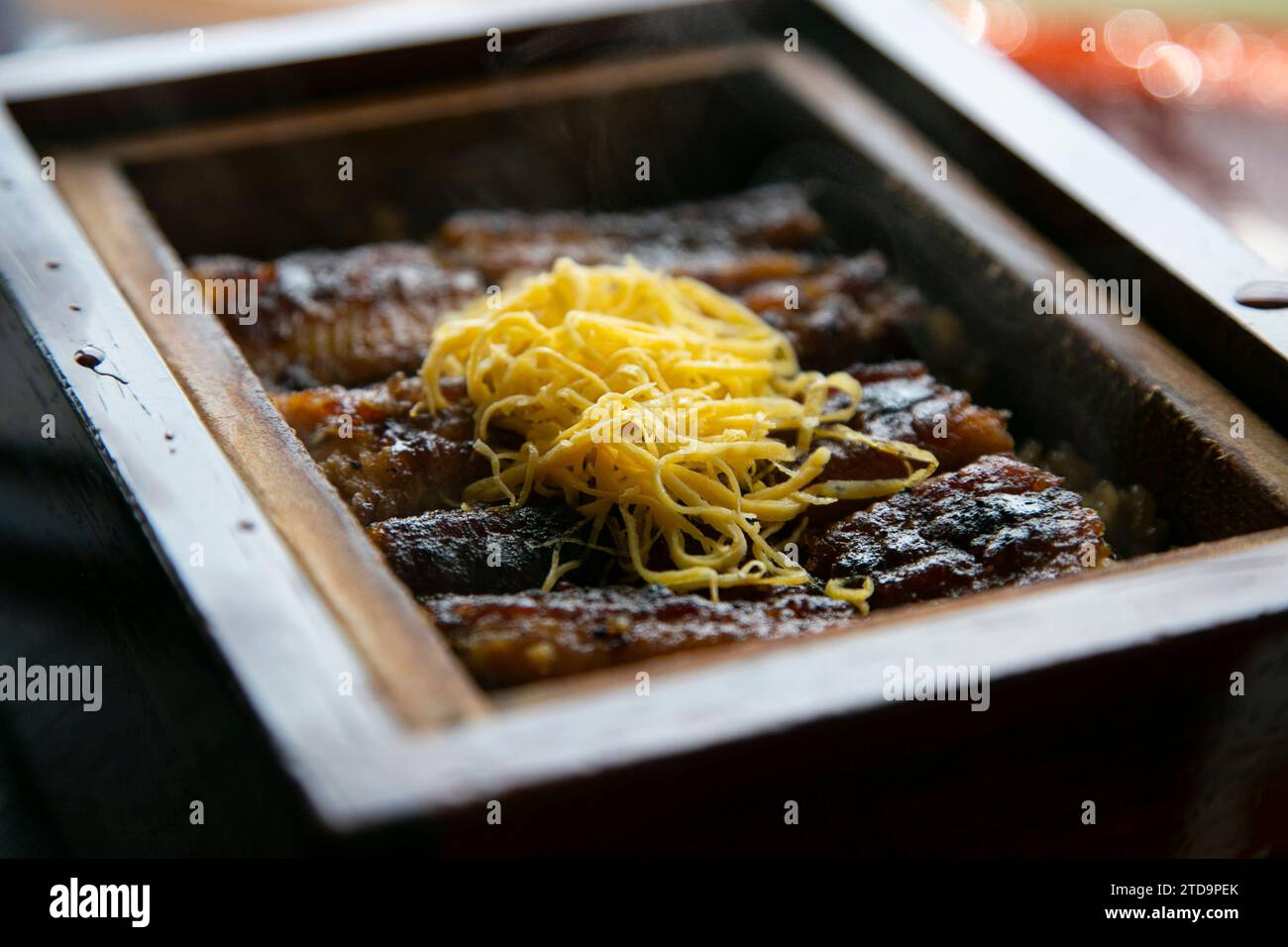 Unagi seiro mushi. Steamed eel rice bowl is one of Yanagawa’s famous ...