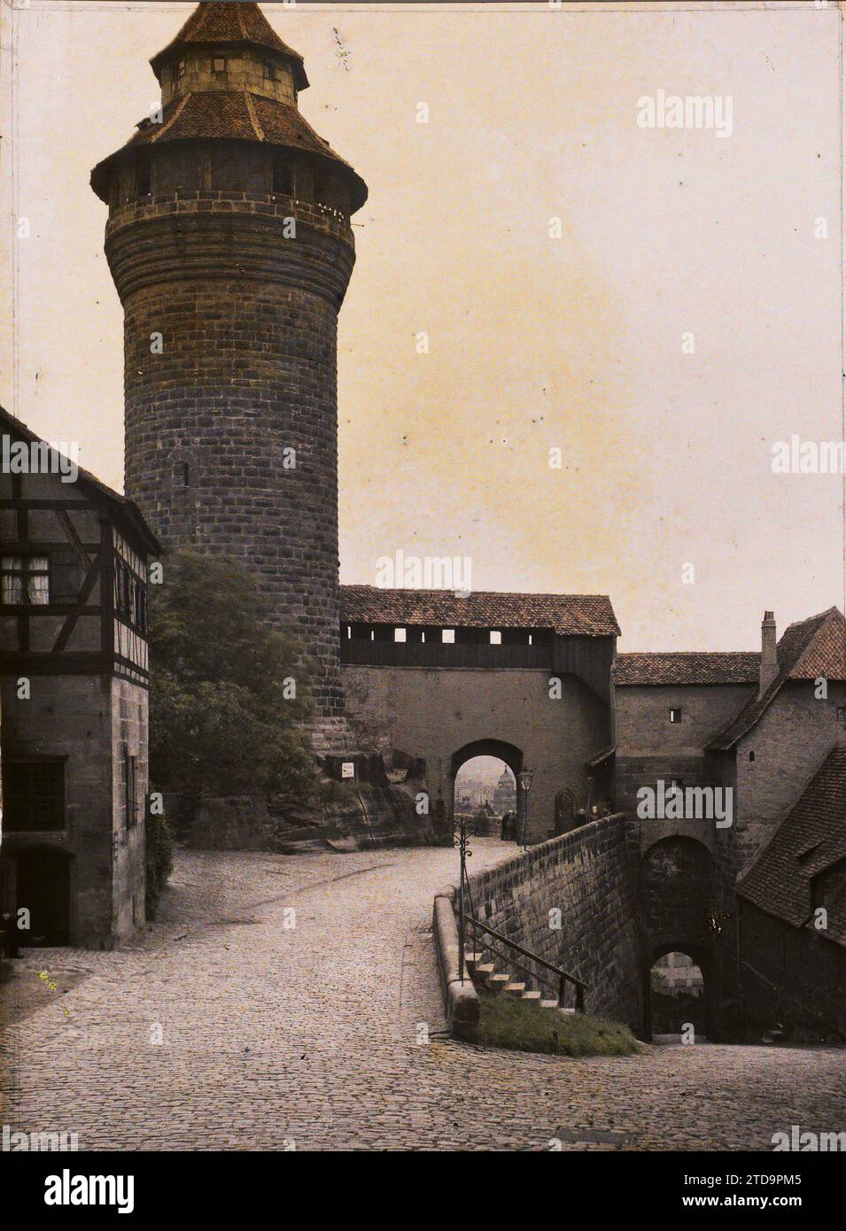 Nuremberg, Bavaria, Germany The Sinwell Tower which rises above the ...