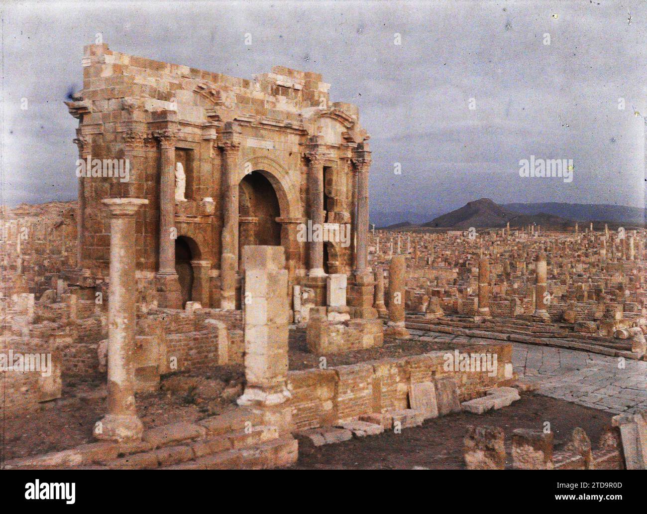 Archaeological vestige public civil architecture column door arc hi-res ...