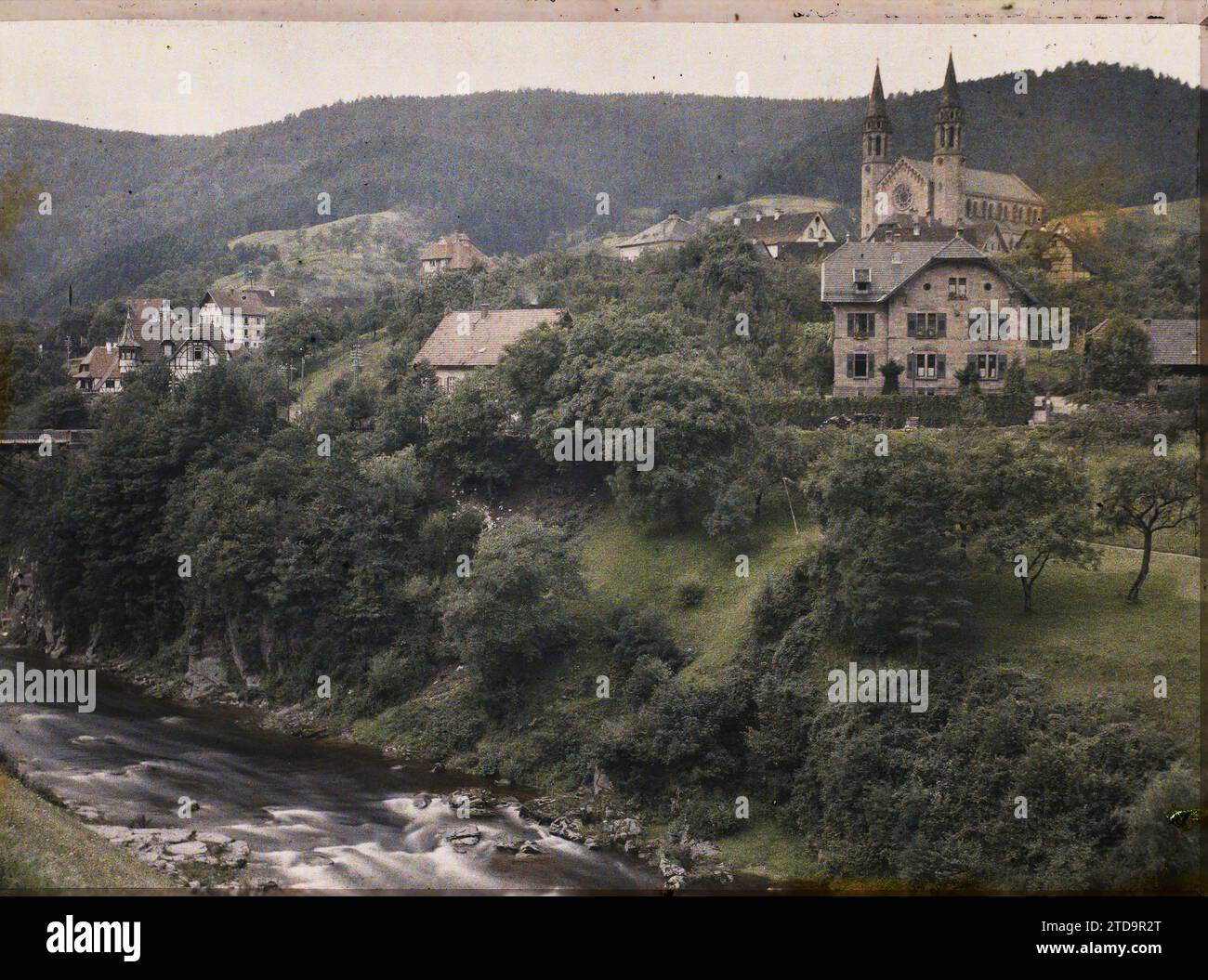Forbach, Germany, Habitat, Architecture, Church, Valley, Bell tower ...