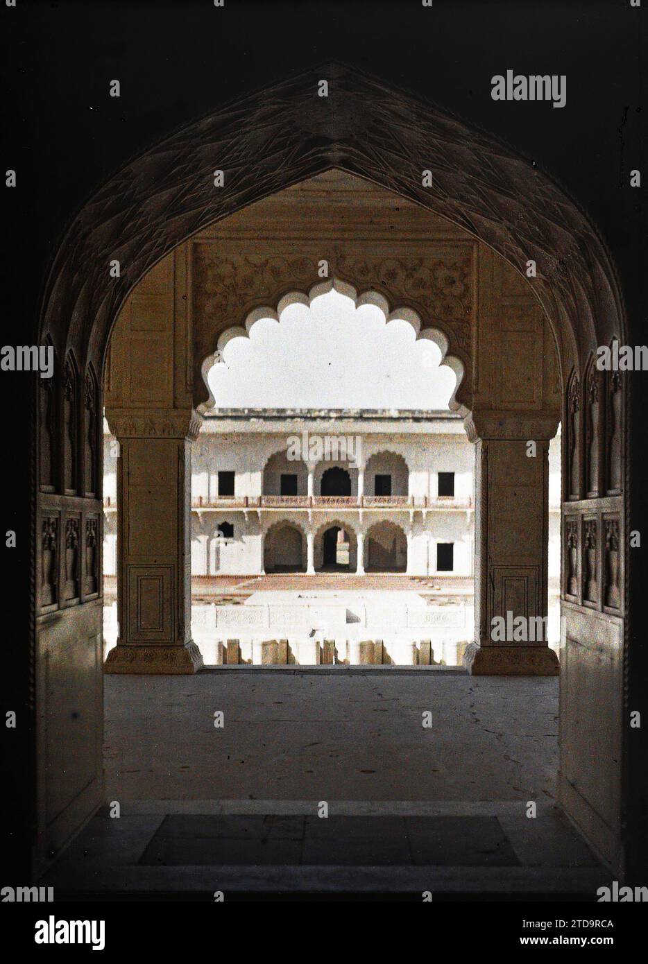 Agra, India Galleries lining the west side of the Garden of Grapes ...