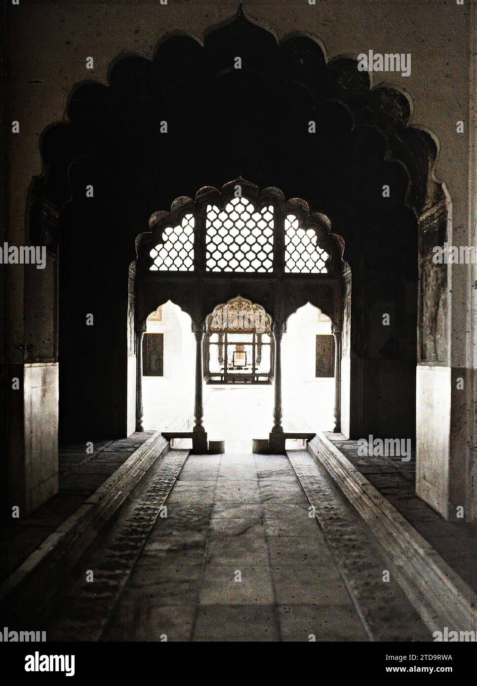 Delhi, India In the main part of the harem of the Red Fort (Lal Qila ...