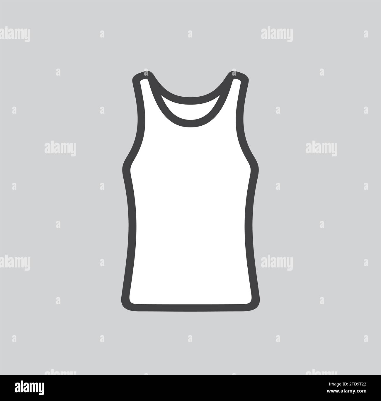 White tank top vector vectors hi-res stock photography and images - Alamy