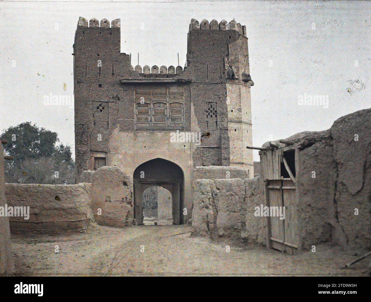 Peshawar, India (current Pakistan) A fortified gate of the city, HD ...