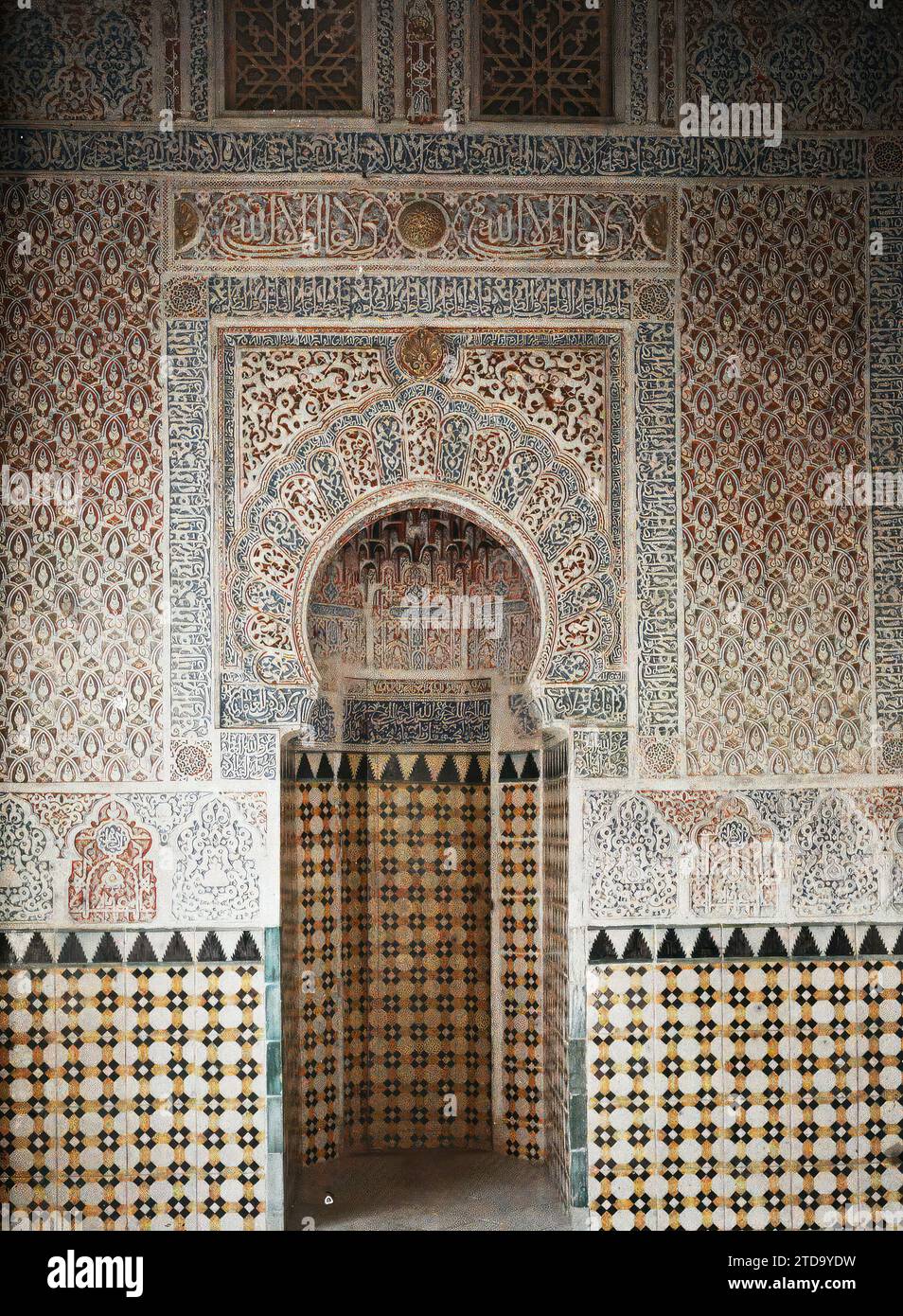 Granada, Spain Alhambra: mihrab of the Partal oratory, Housing ...