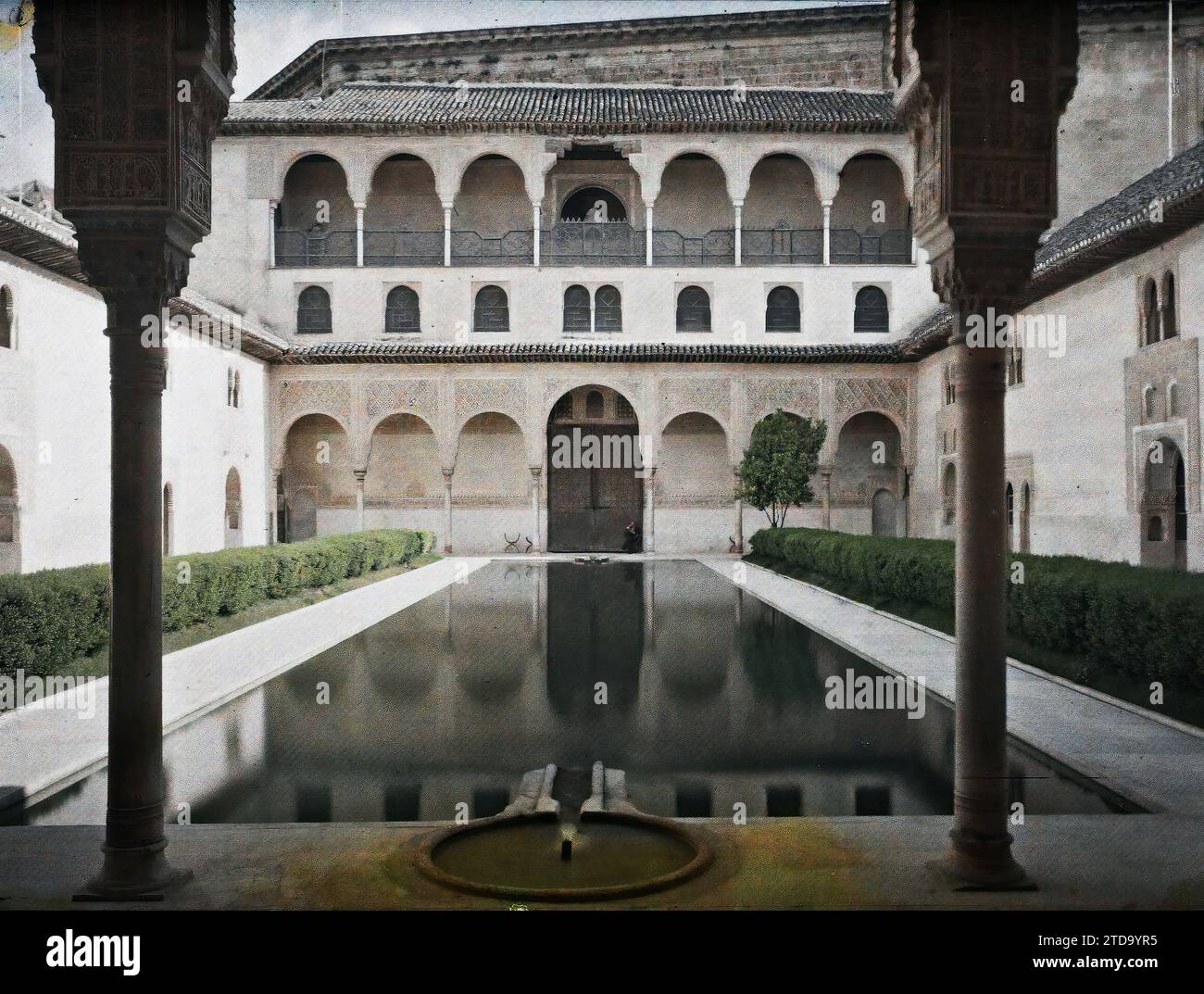 Granada, Spain Alhambra: the courtyard of the Myrtles, Art, Habitat ...