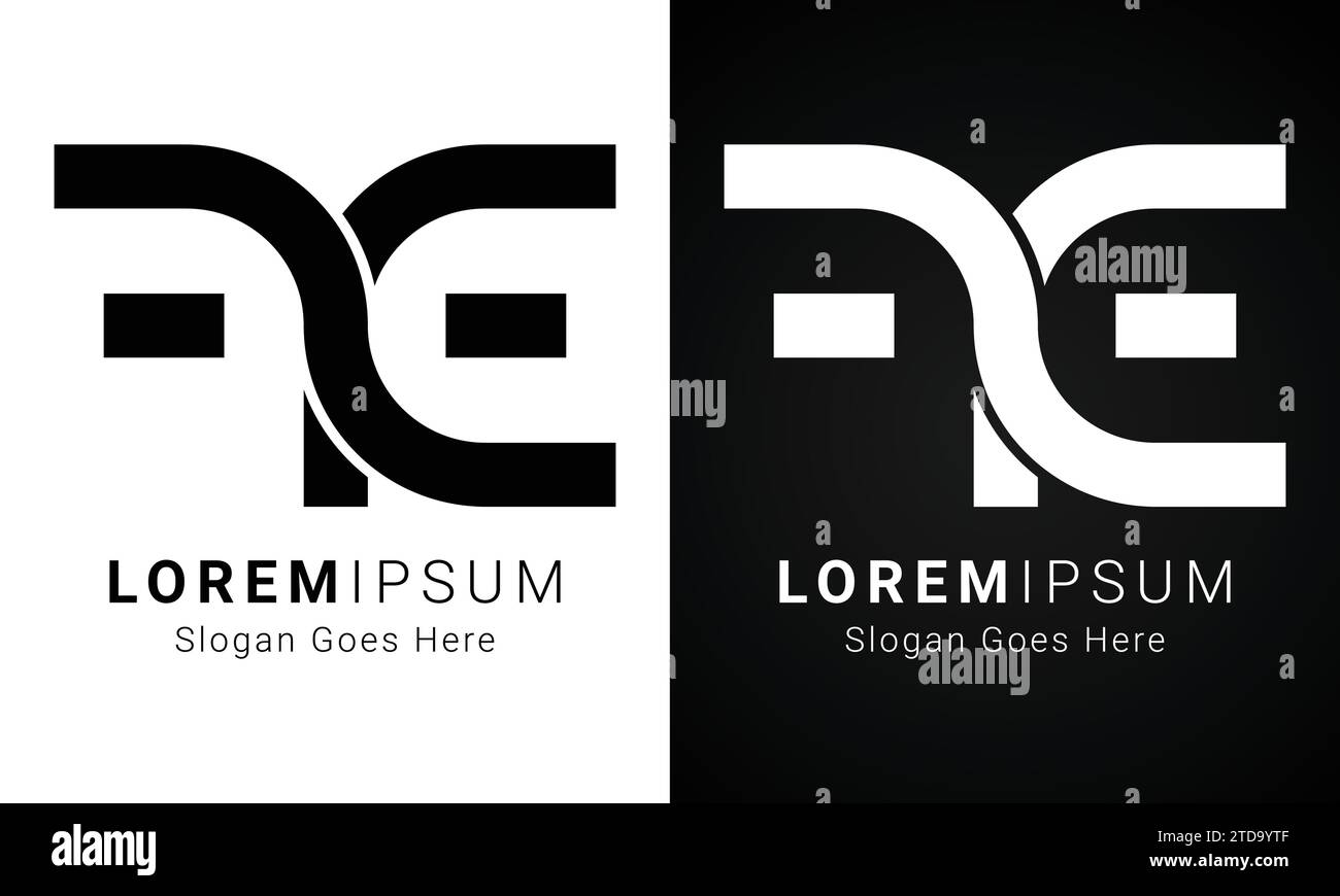 Luxury Initial Ef Or Fe Monogram Text Letter Logo Design Stock Vector