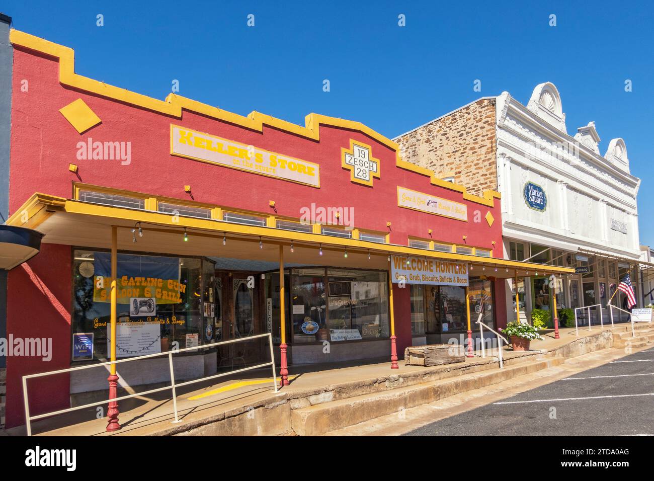 Texas, Hill Country, Mason County, Mason, downtown, historic buildings ...