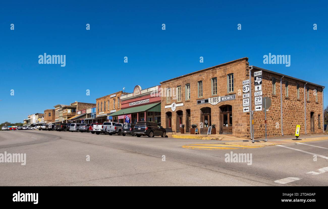Texas, Hill Country, Mason County, Mason, downtown, historic buildings ...
