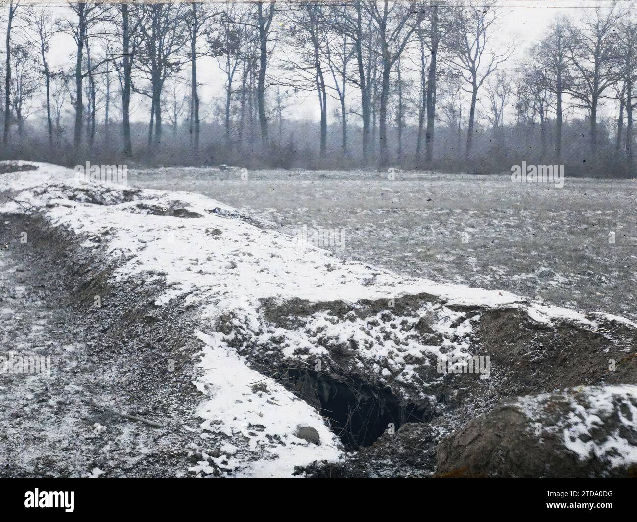 Near Laimont, Meuse, Lorraine, France Trench shelter, First World War ...