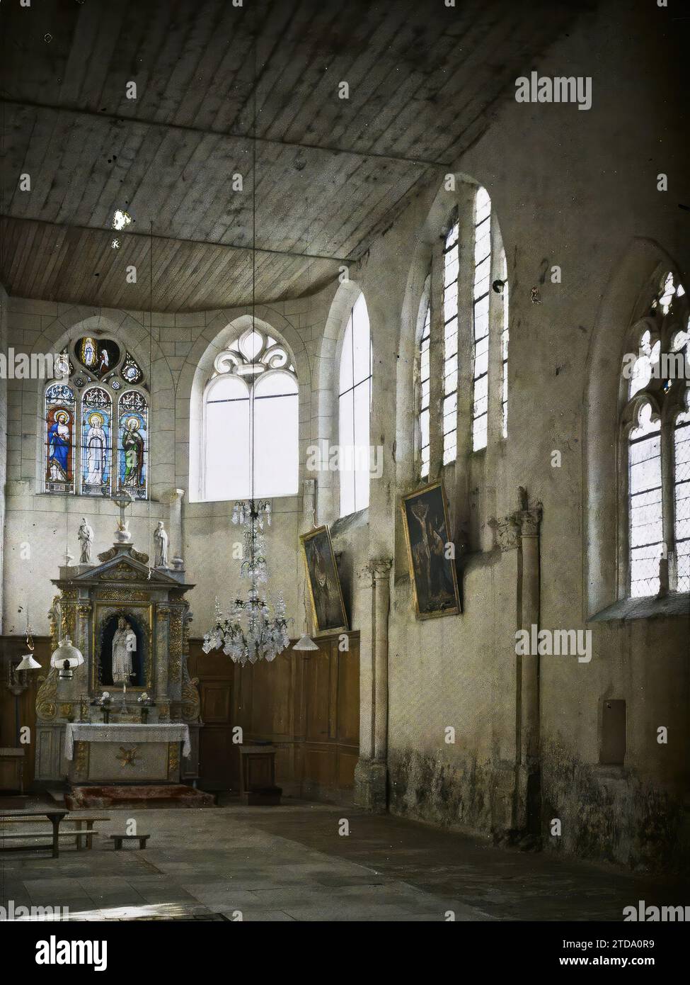 Bergères-les-Vertus, Marne, France The interior of the Sainte-Memmie ...