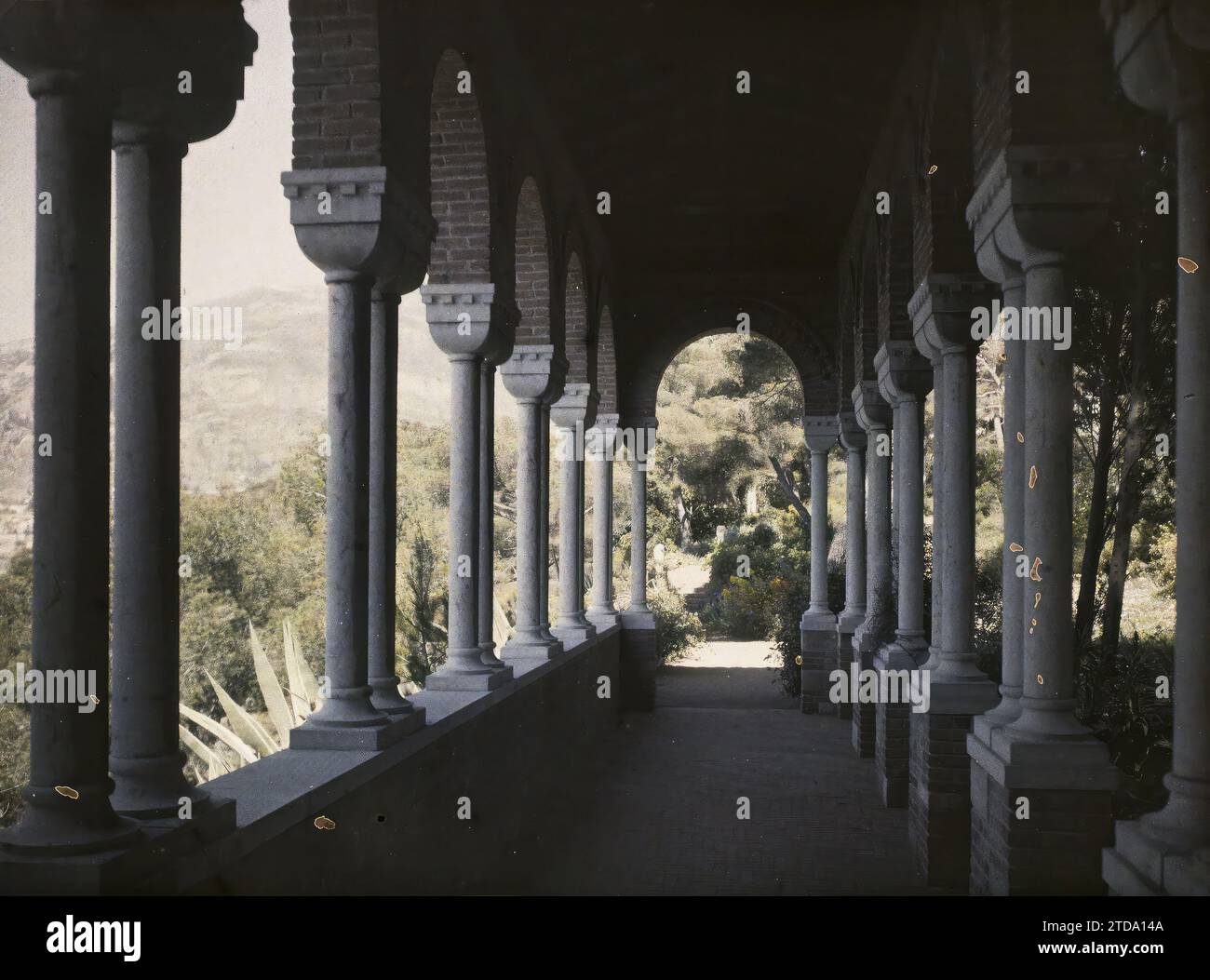 Cap Martin, France Byzantine gallery open to the surrounding landscape ...