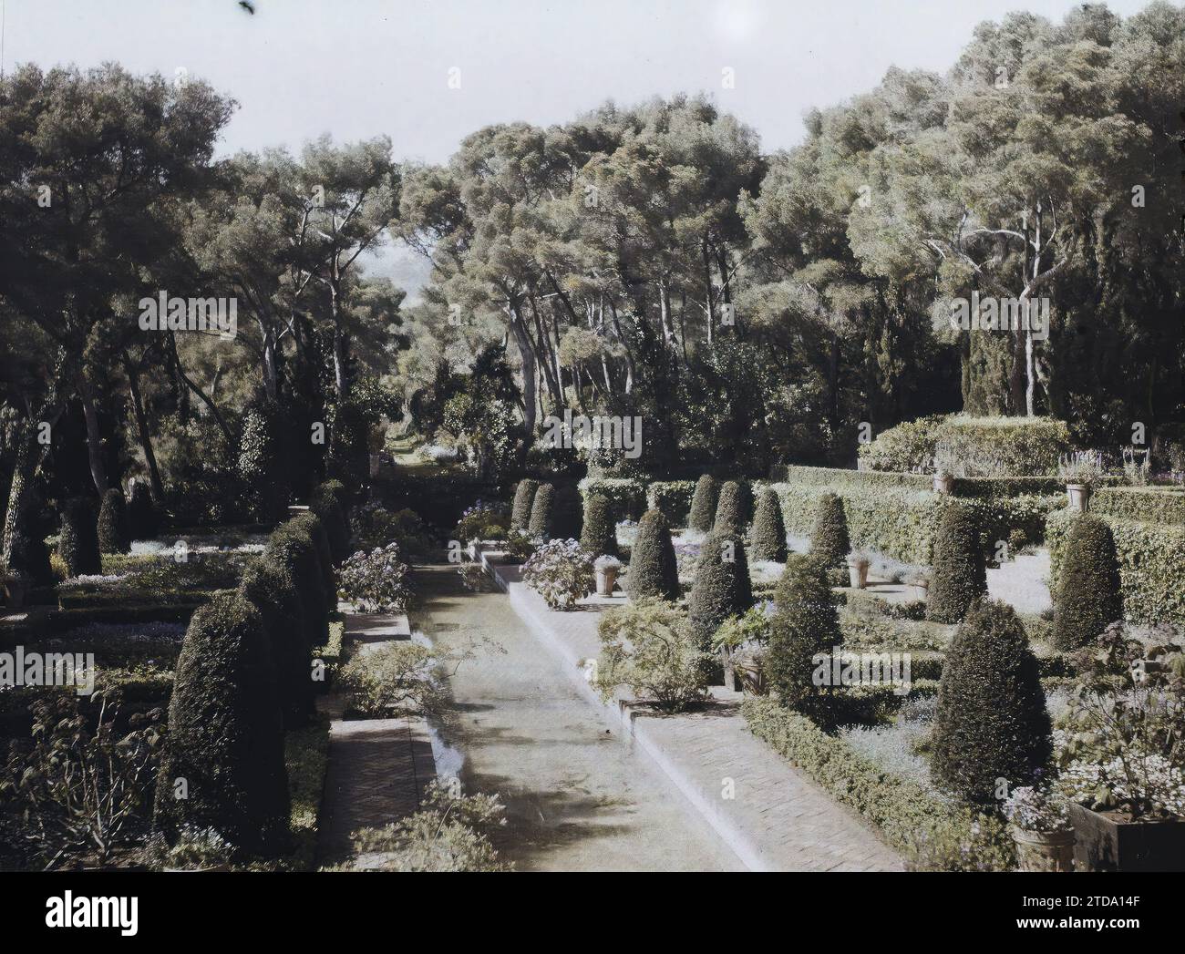 Cap Martin, France The water basin of the Persian garden of the Cypris ...