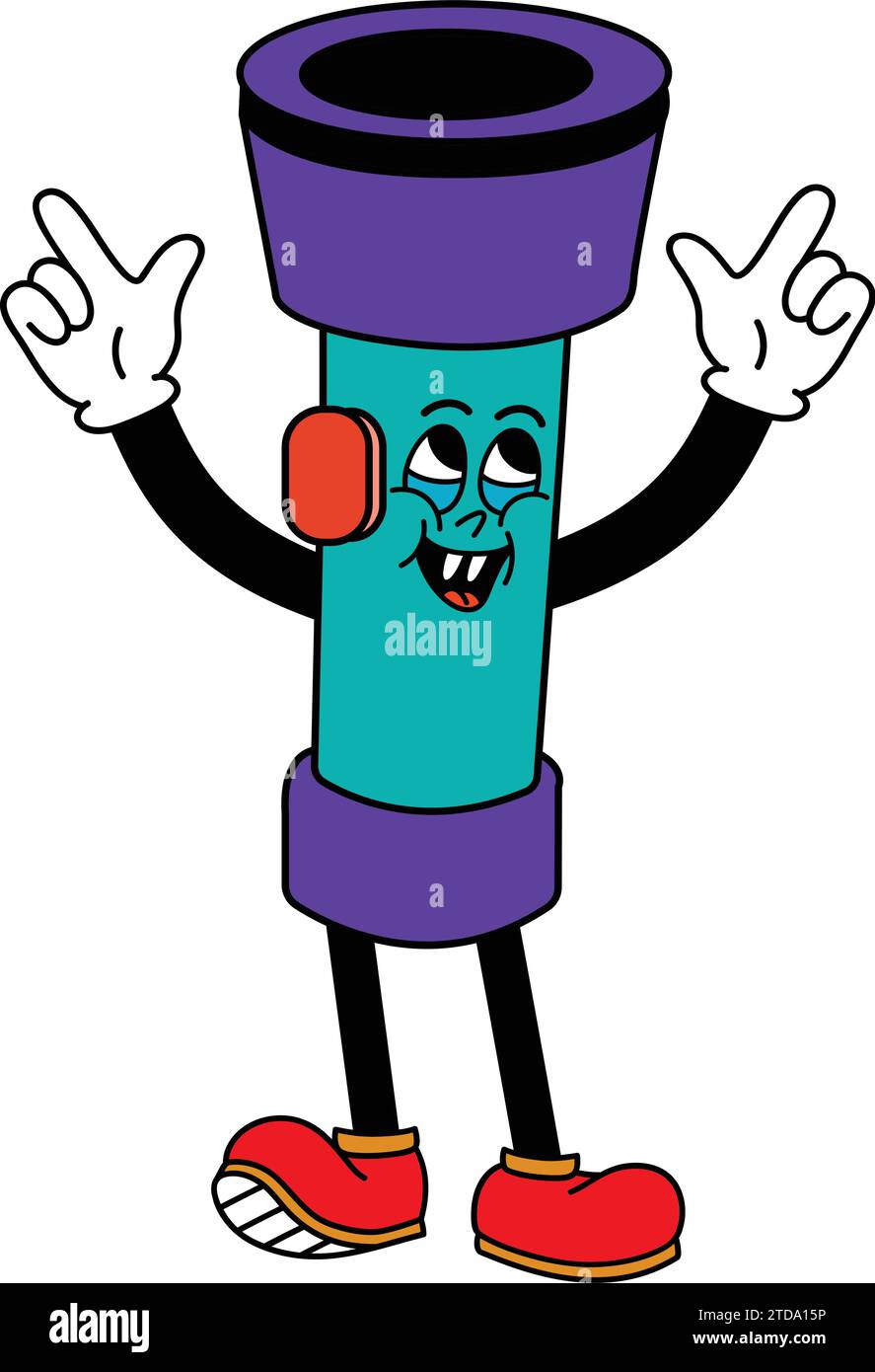 Flashlight cartoon Character.Adorable Flashlight Cartoon Characters in ...