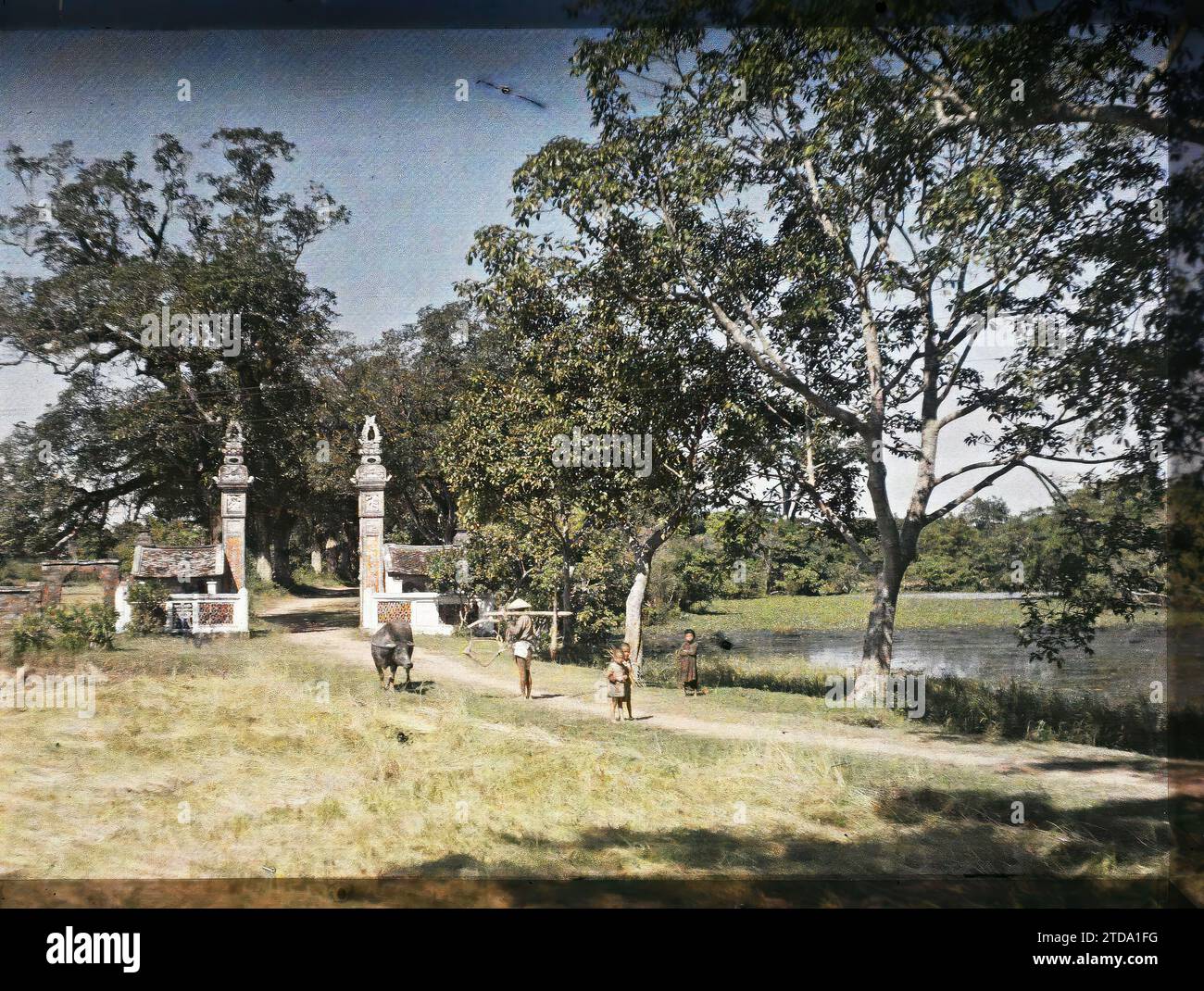 Surroundings of Hà-nôi, Hainoi Vietnam, Tonkin, Indochina The landscape ...