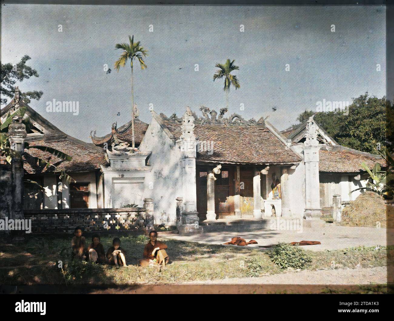 Thanh-tri, Tonkin, Indochina The Buddhist temple, called ...