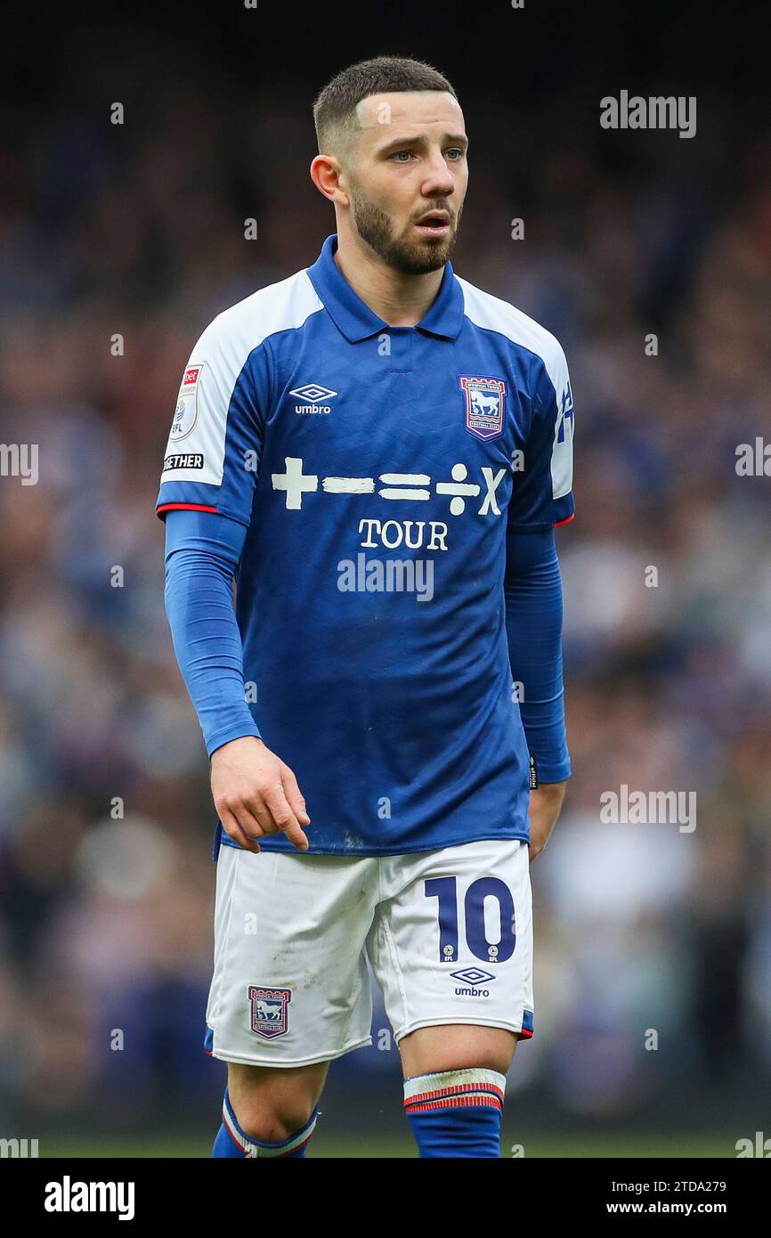 Ipswich, UK. 16th Dec, 2023. Ipswich Town forward Conor Chaplin (10 ...