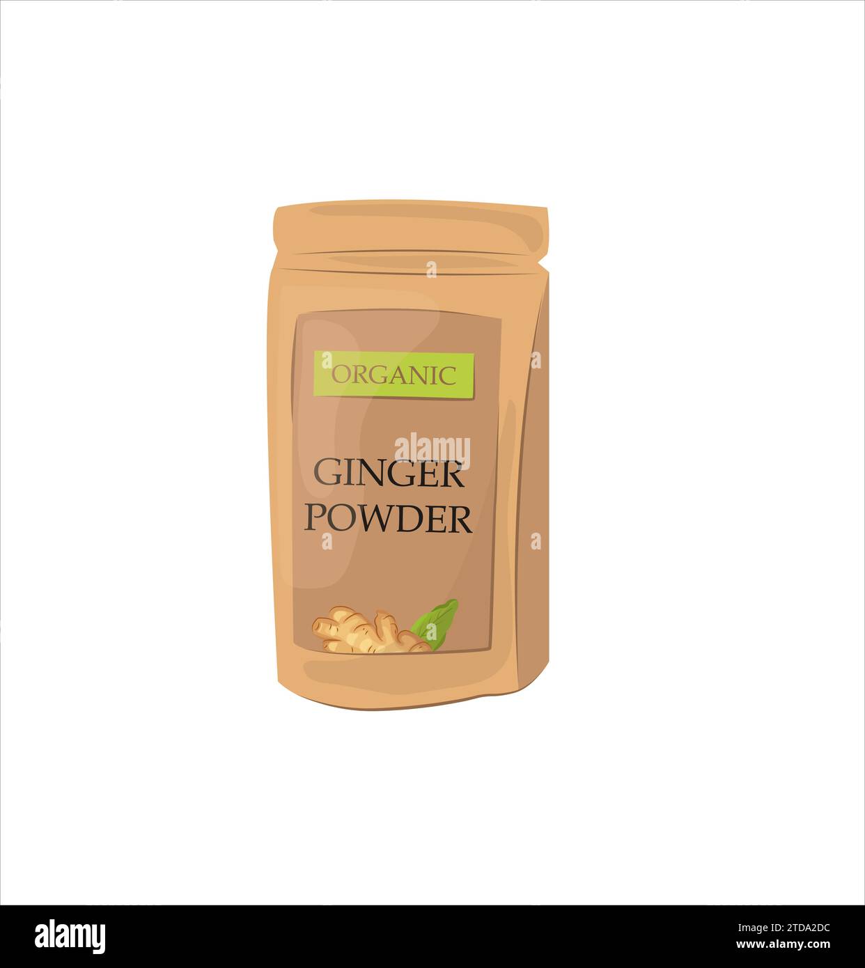Dry ginger powder in a pack. Ayurvedic remedy and spice for cooking ...