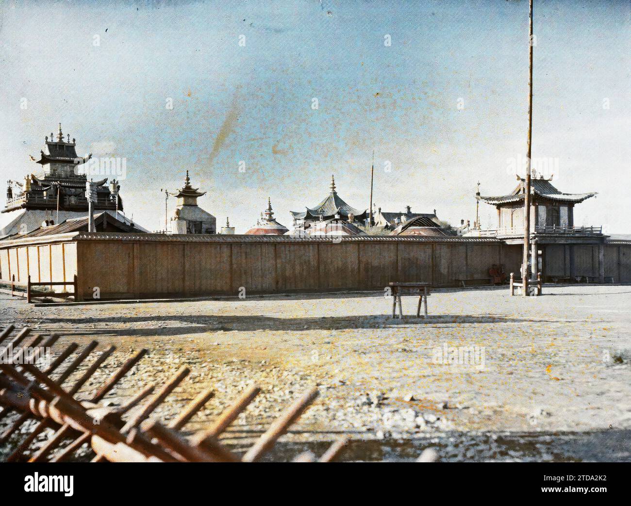 Ourga, Mongolia The southern entrance to the Shar Or (Yellow Palace ...