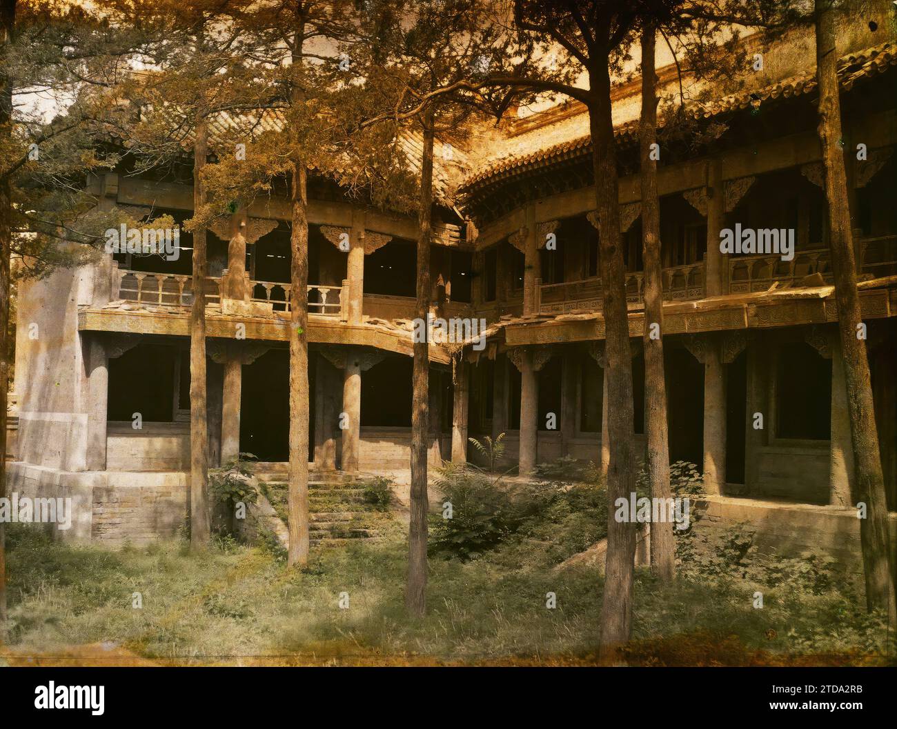 Beijing, China Xihuangsi ('Yellow Temple of the West'), west axis, on ...