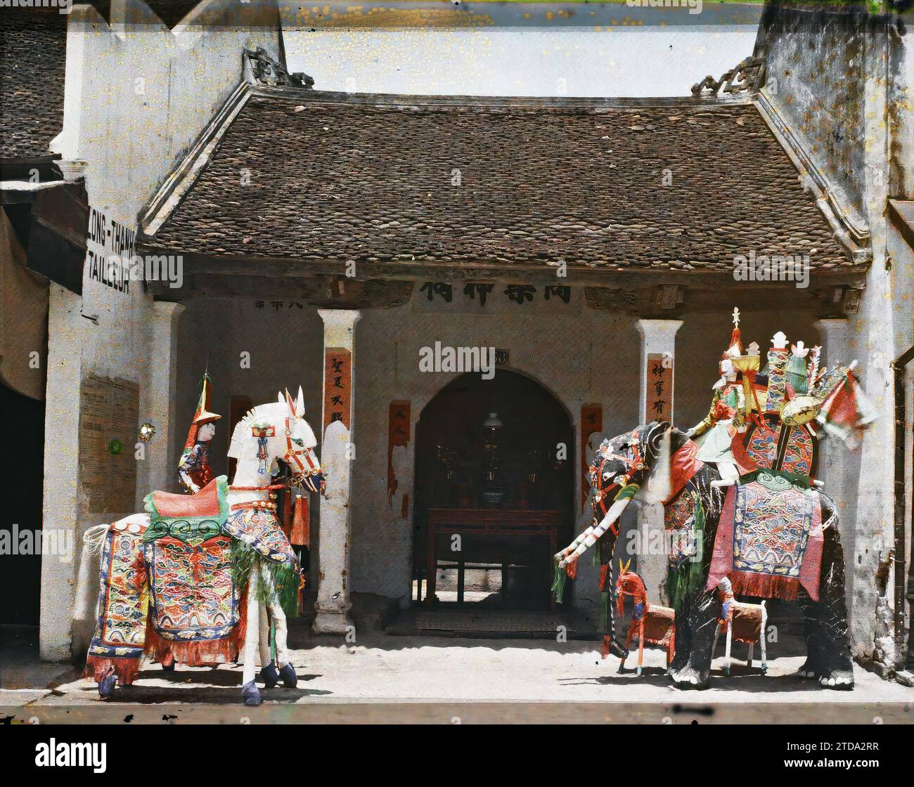 Hà-nôi, Hainoi Vietnam, Tonkin, Indochina An exhibition of votive paper ...