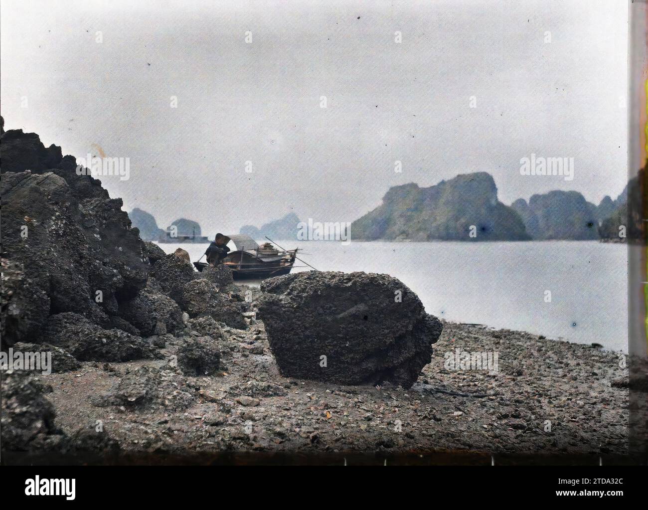 Bay of Pha-si-long (Fai-tsi-long), Tonkin, Indochina Landscape near the ...