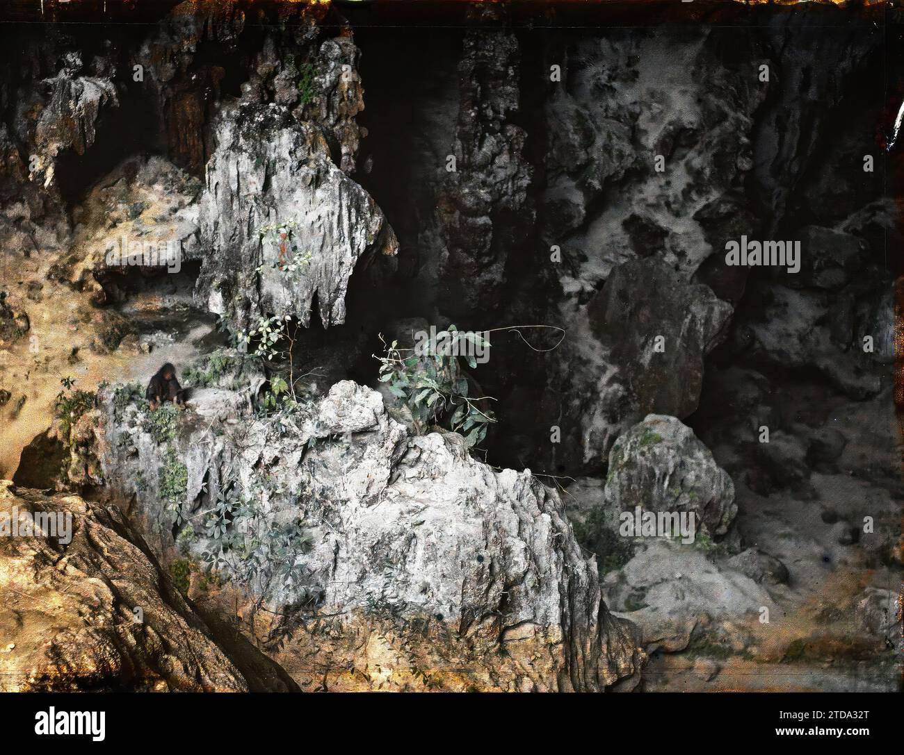 Ha-long Bay, Tonkin, Indochina The interior of the 'Cave of Wonders ...