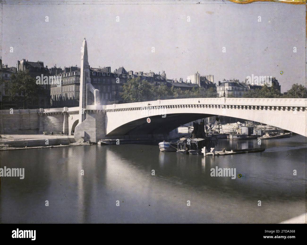 Paris (Ve arr.), France The reconstructed Tournelle bridge, view taken ...