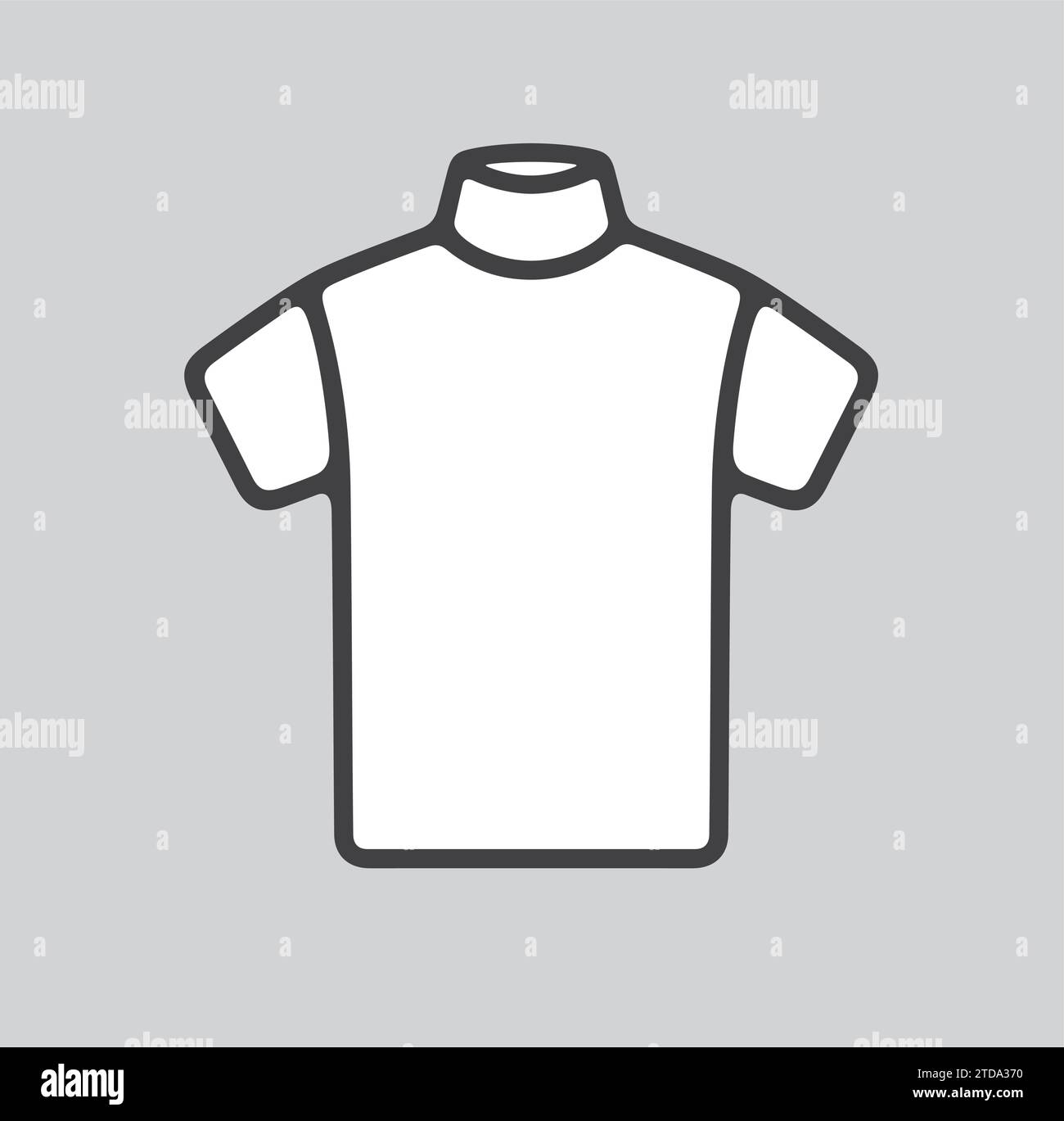 Men's turtleneck with short sleeve. Clothes line icon on a background ...