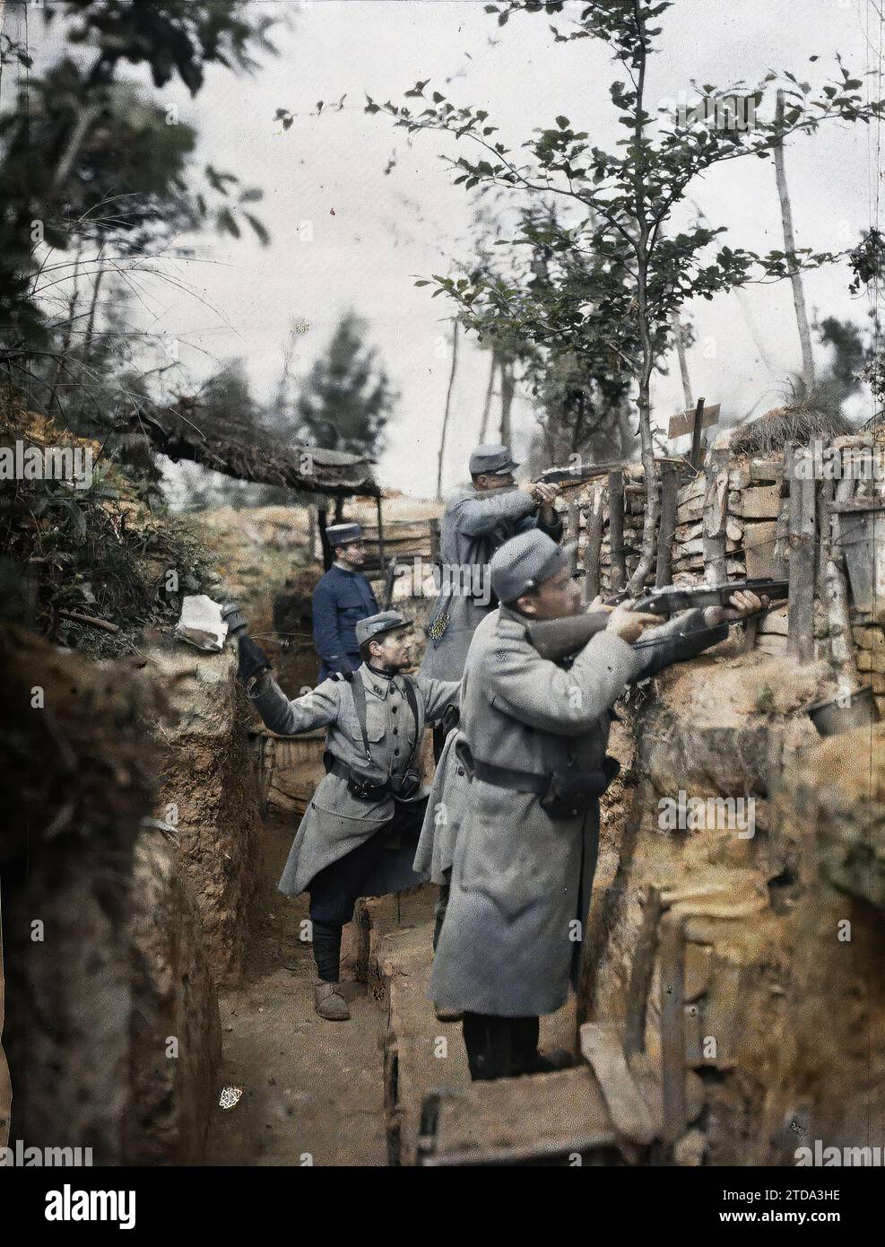 Le Hamel, Somme, Picardy, France Front line trench at Le Hamel ...