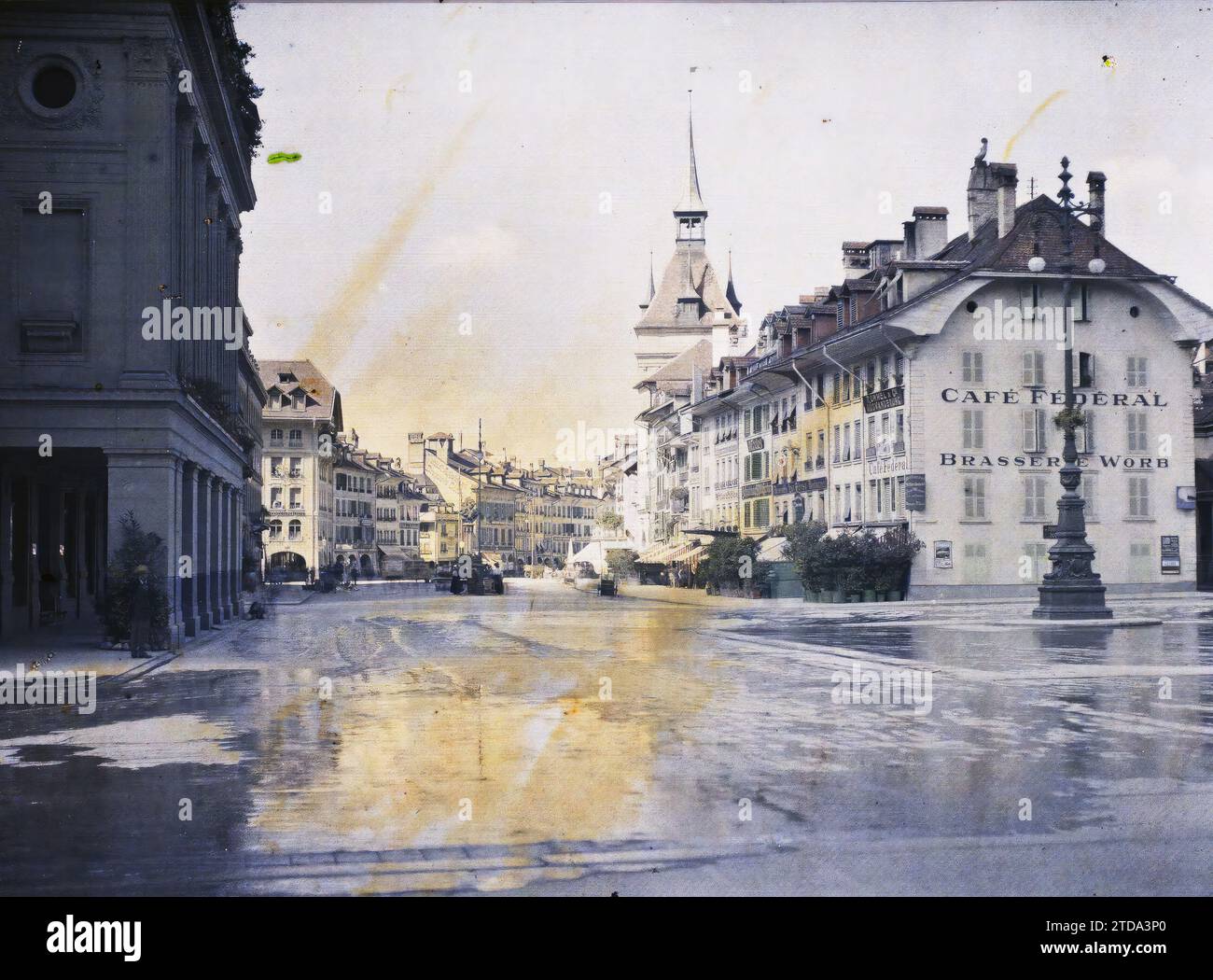 Bern, Switzerland The Bundesplatz and the Café Fédéral - Worb Brewery ...
