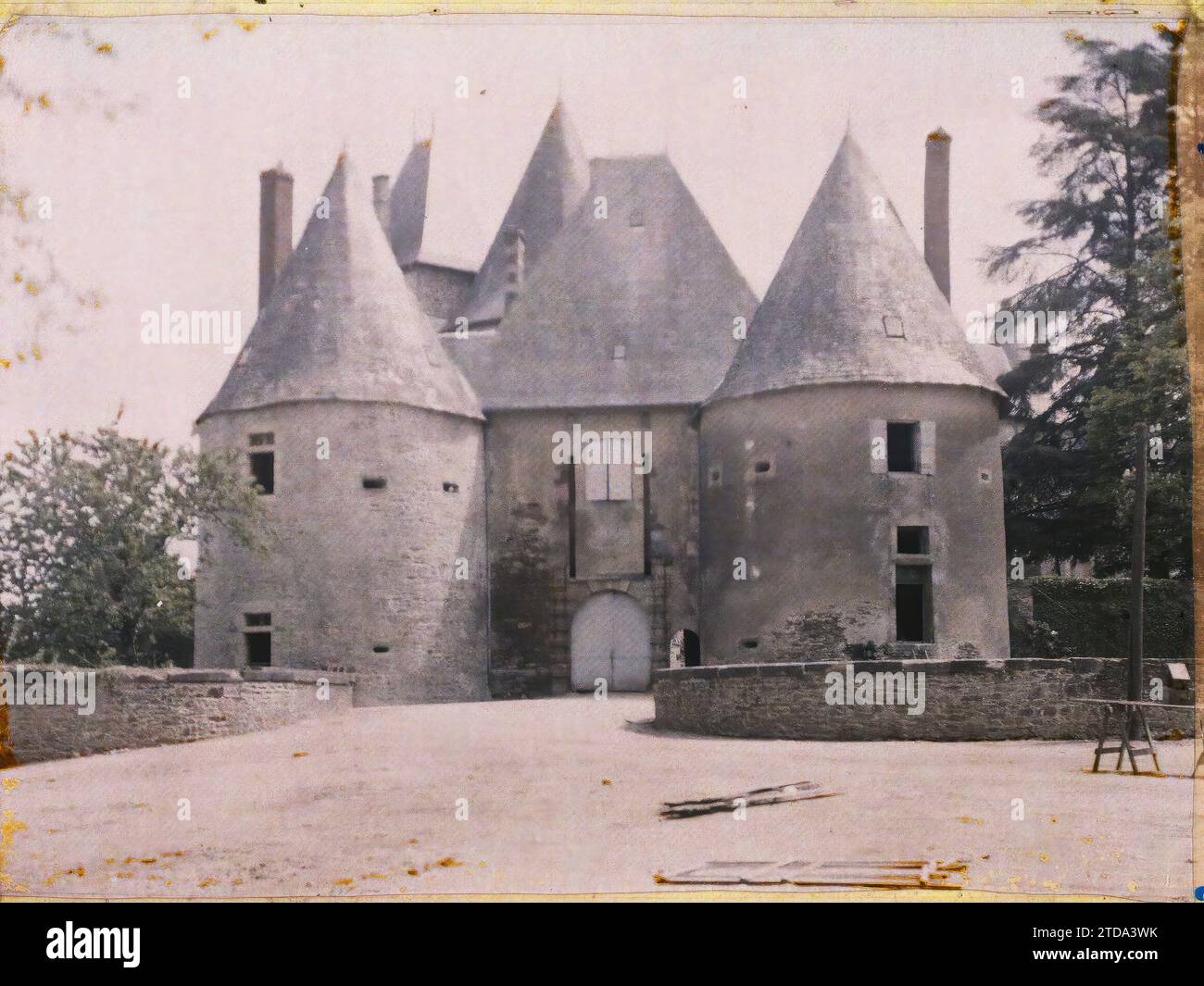 Pompadour, France The main entrance to the castle, Economic activity ...