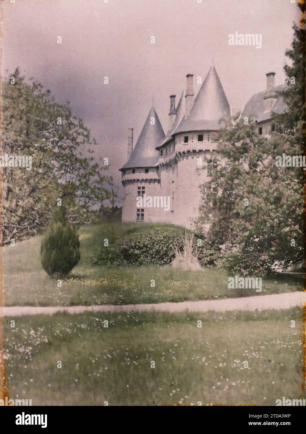 Pompadour, France One of the wings of the castle, Economic activity ...