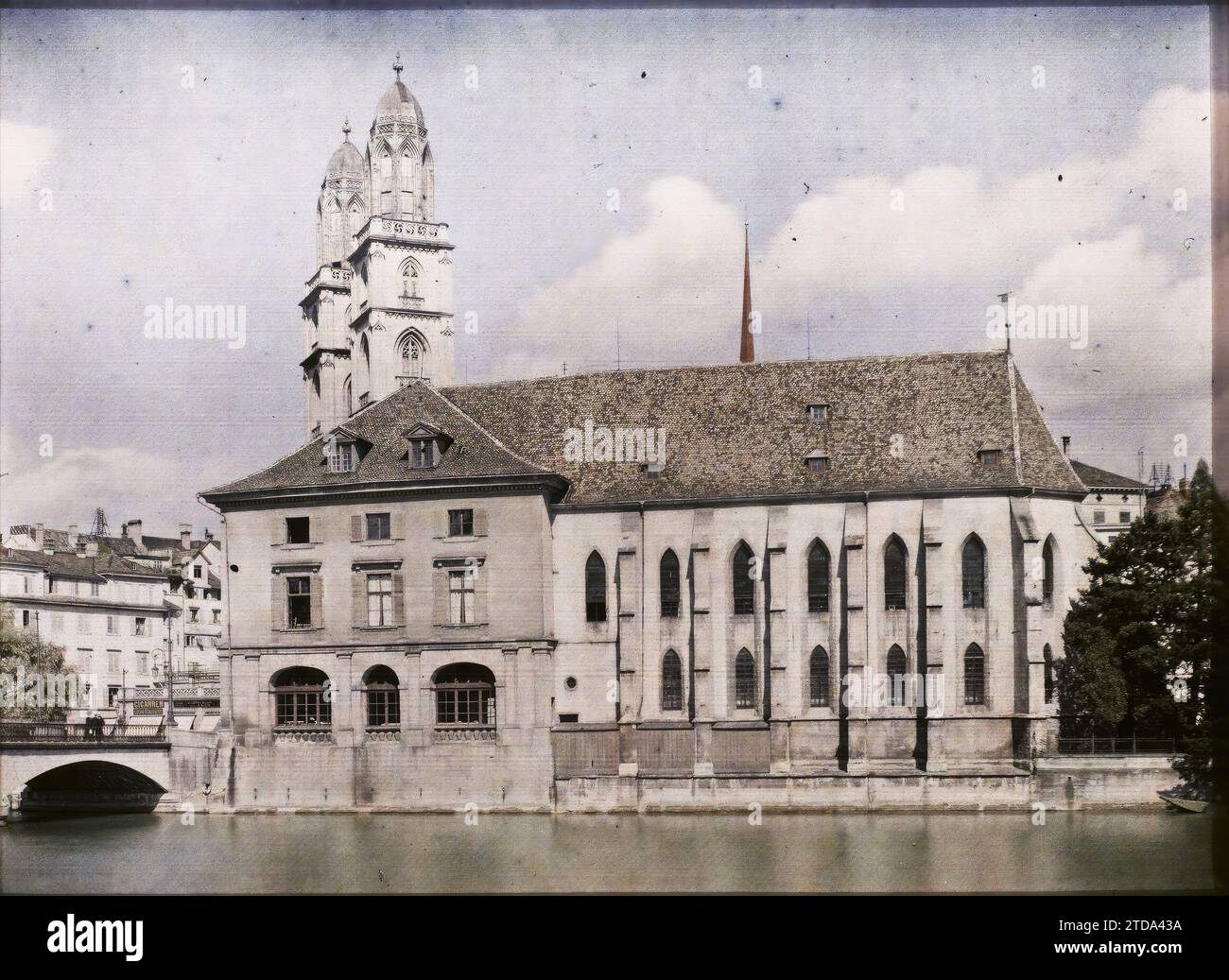 Church bell tower river middle ages religious architecture art hi-res ...