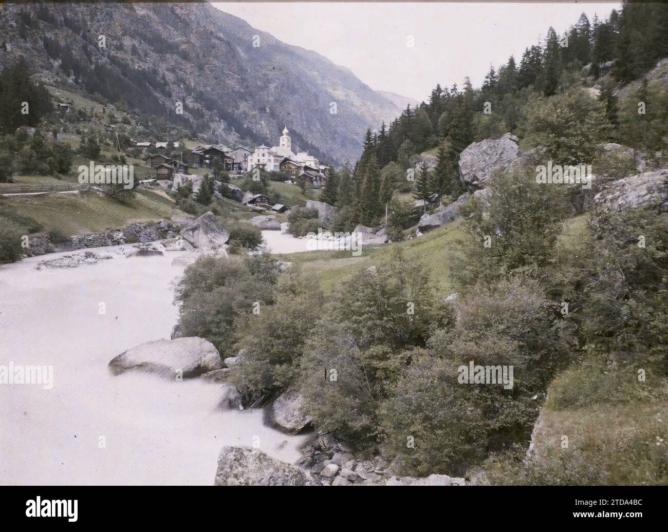 Saint-Nicolas, Switzerland Landscape of the village of Saint-Nicolas ...