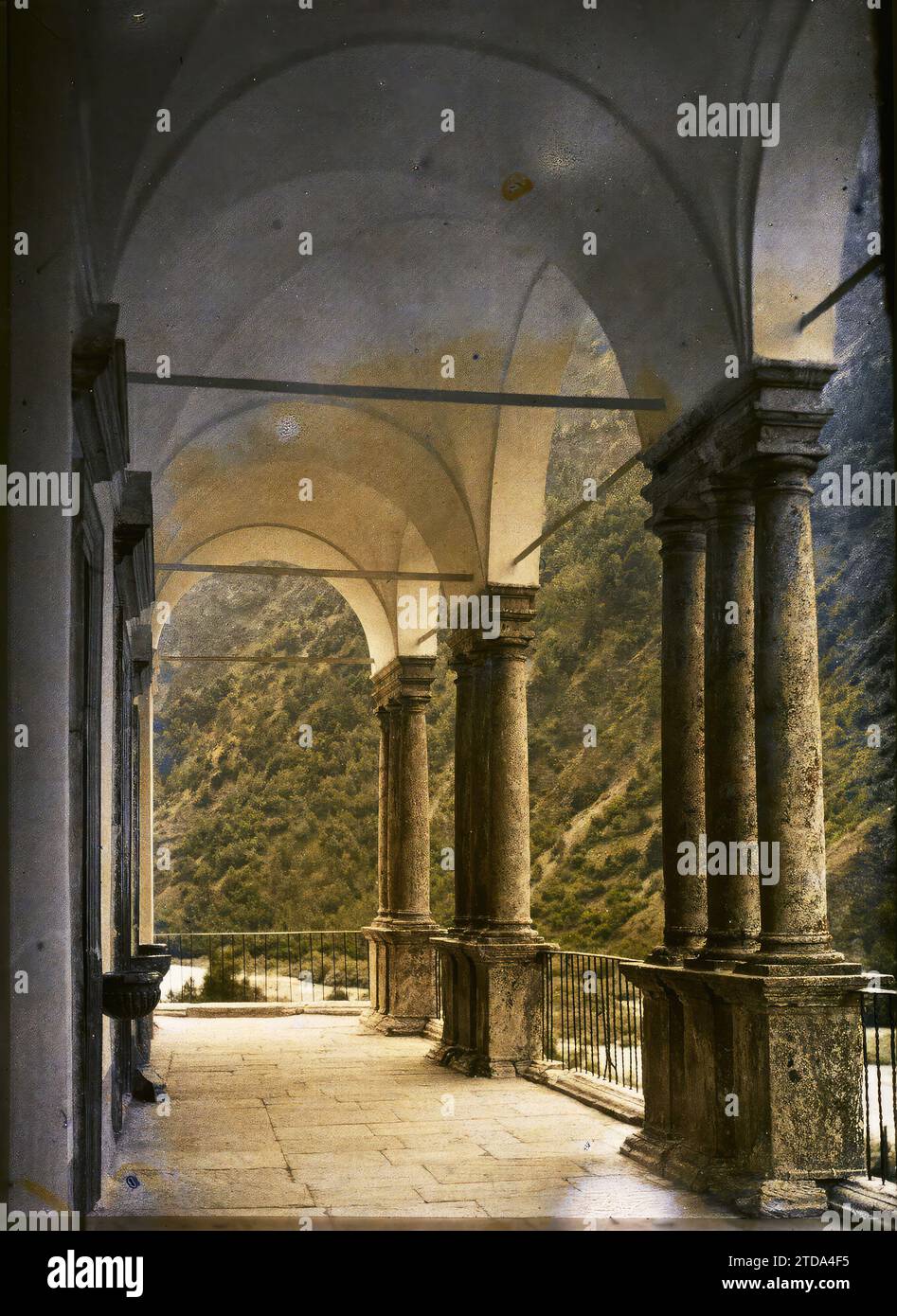 Visp, Switzerland The terrace at the back of the Saint-Martin church ...