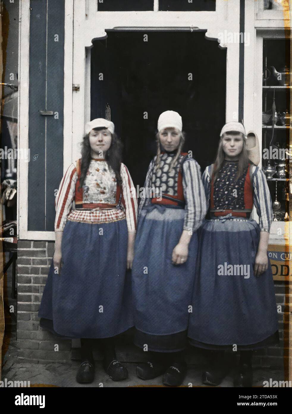Marken, Netherlands Three Girls in Island Costume, People, Clothing ...
