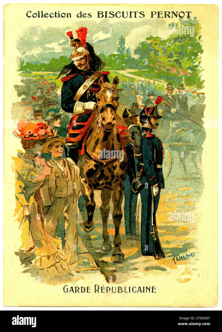 Garde Republicaine - Vintage French Tradecard Stock Photo - Alamy
